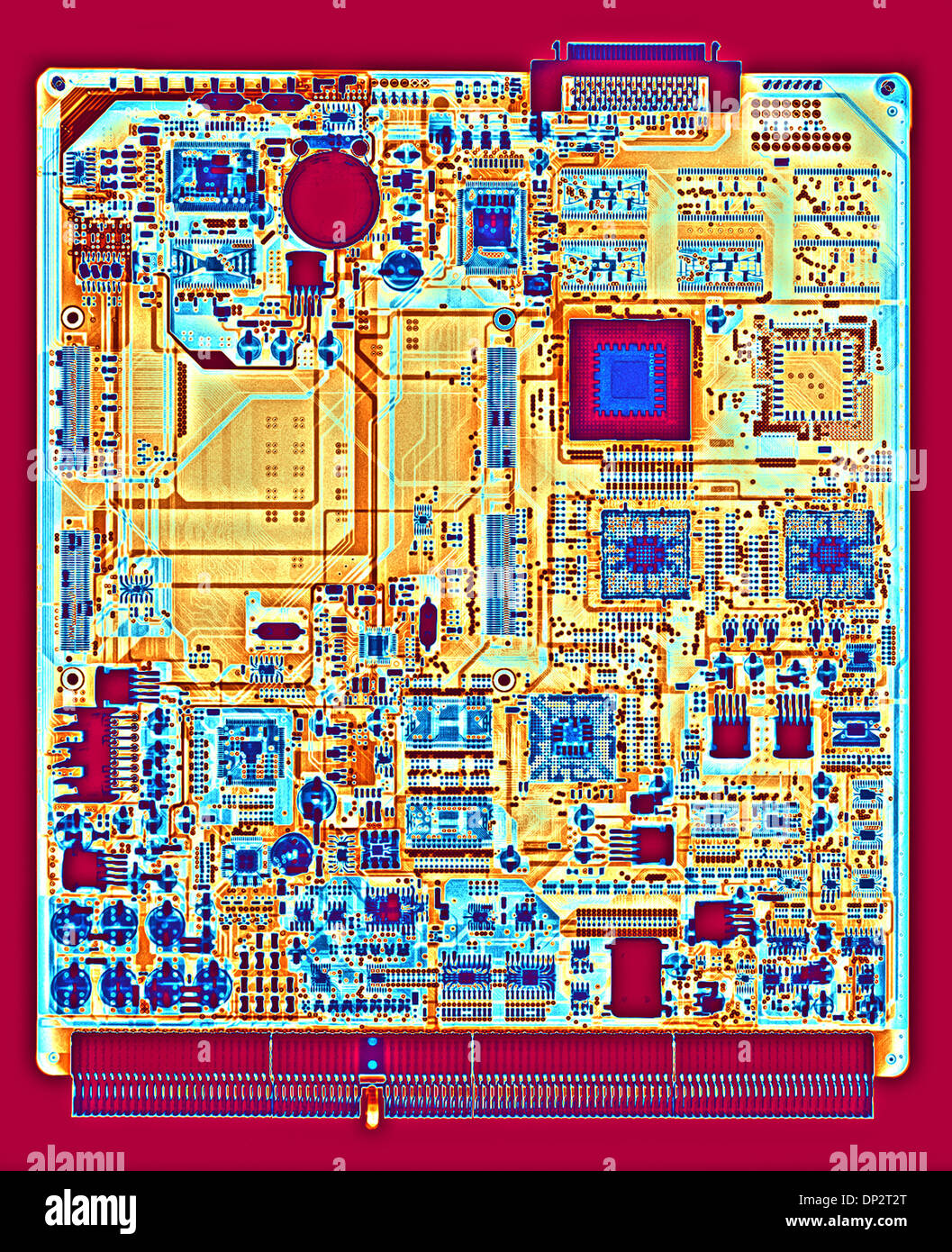 Computer circuit board, X-ray Stock Photo - Alamy