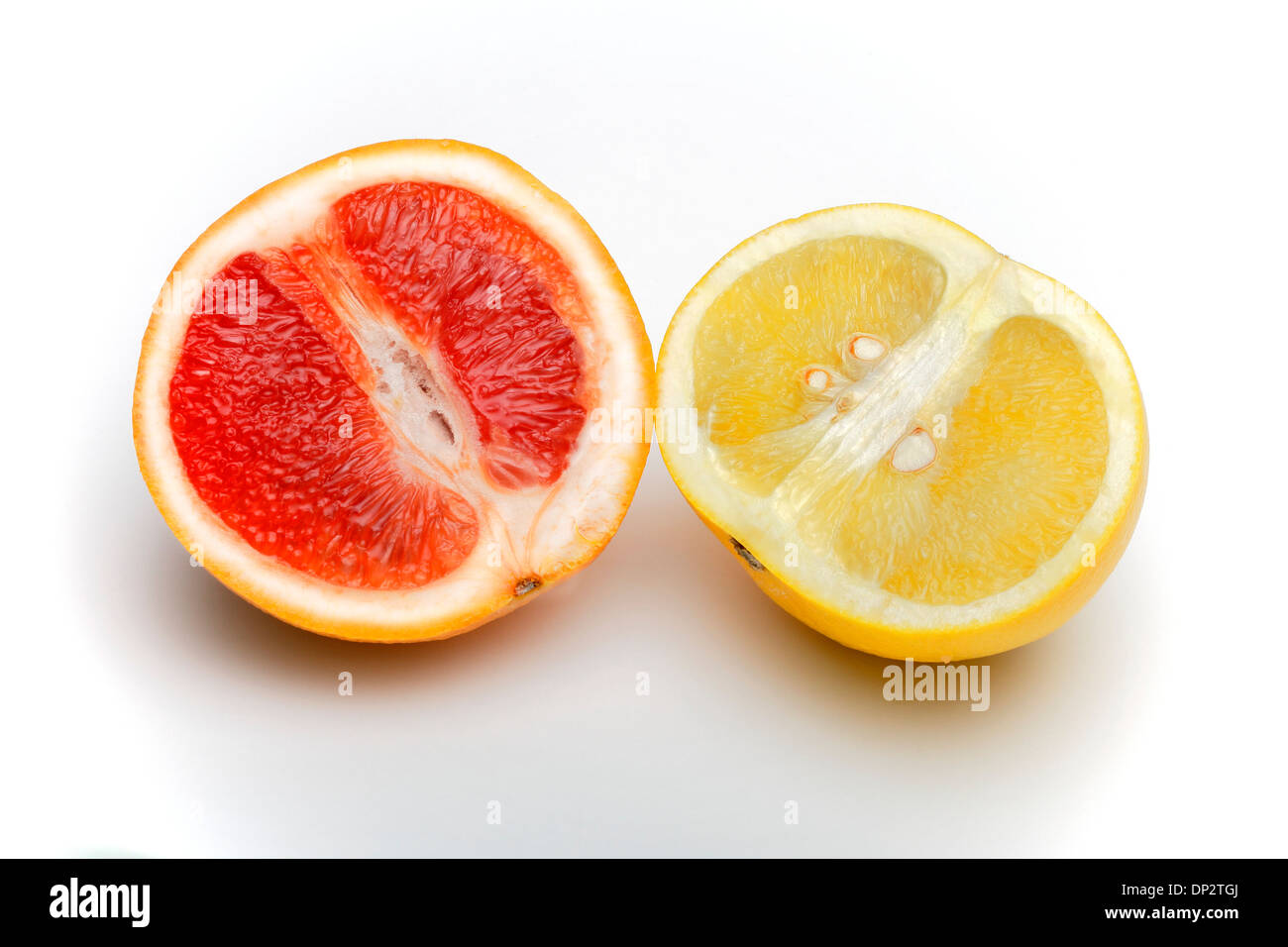 Two grapefruits on white hi-res stock photography and images - Alamy