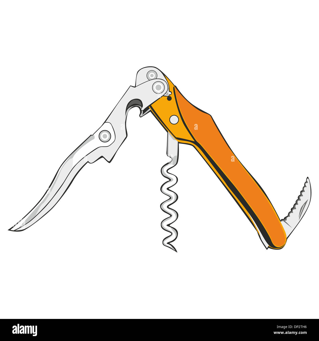 vector illustration of colored cork screw Stock Photo - Alamy