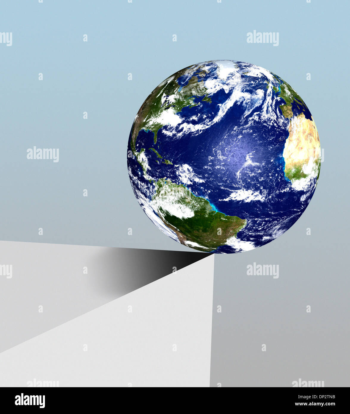 Environmental tipping point, artwork Stock Photo - Alamy