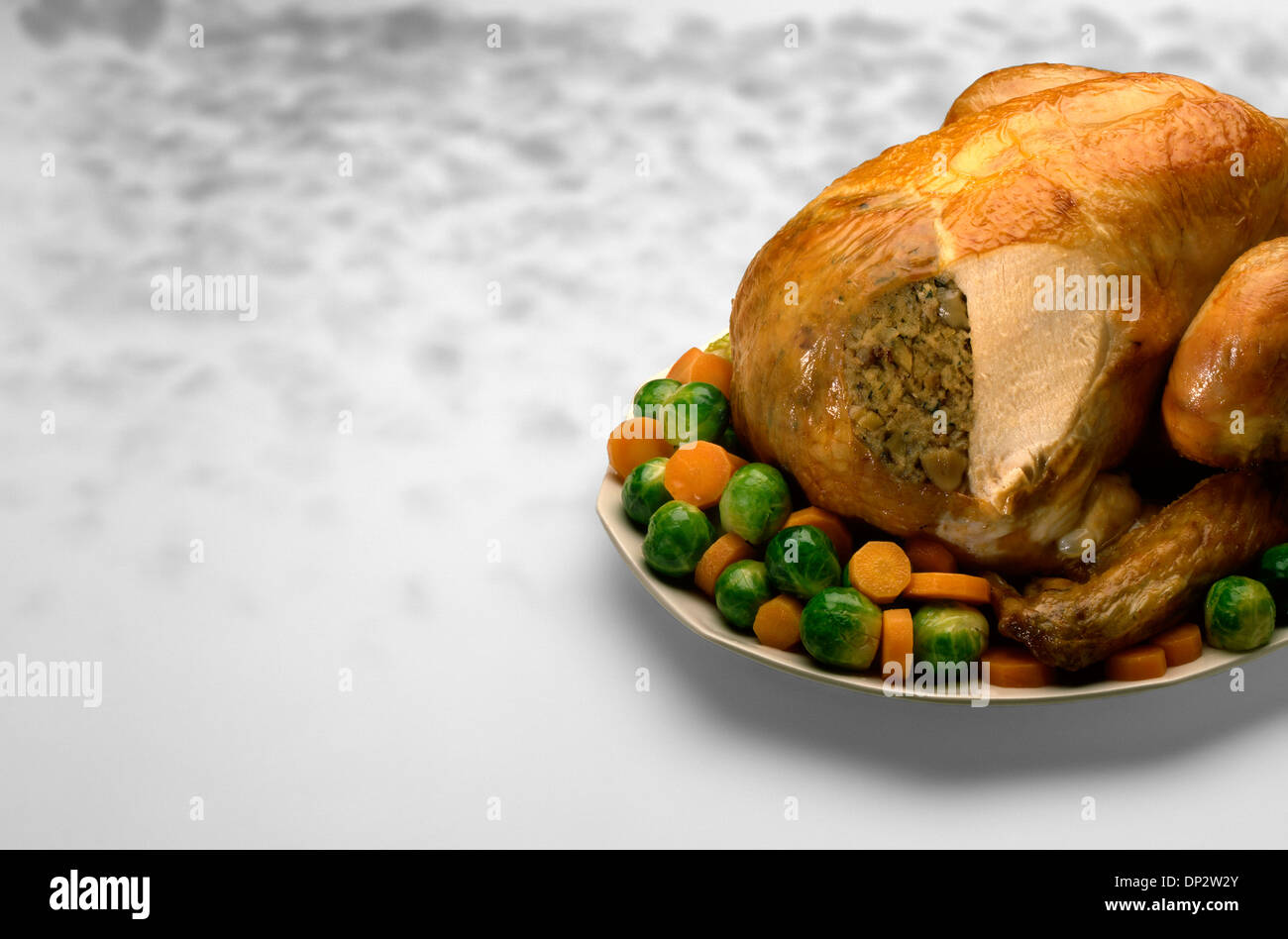 roast turkey with stuffing Stock Photo - Alamy