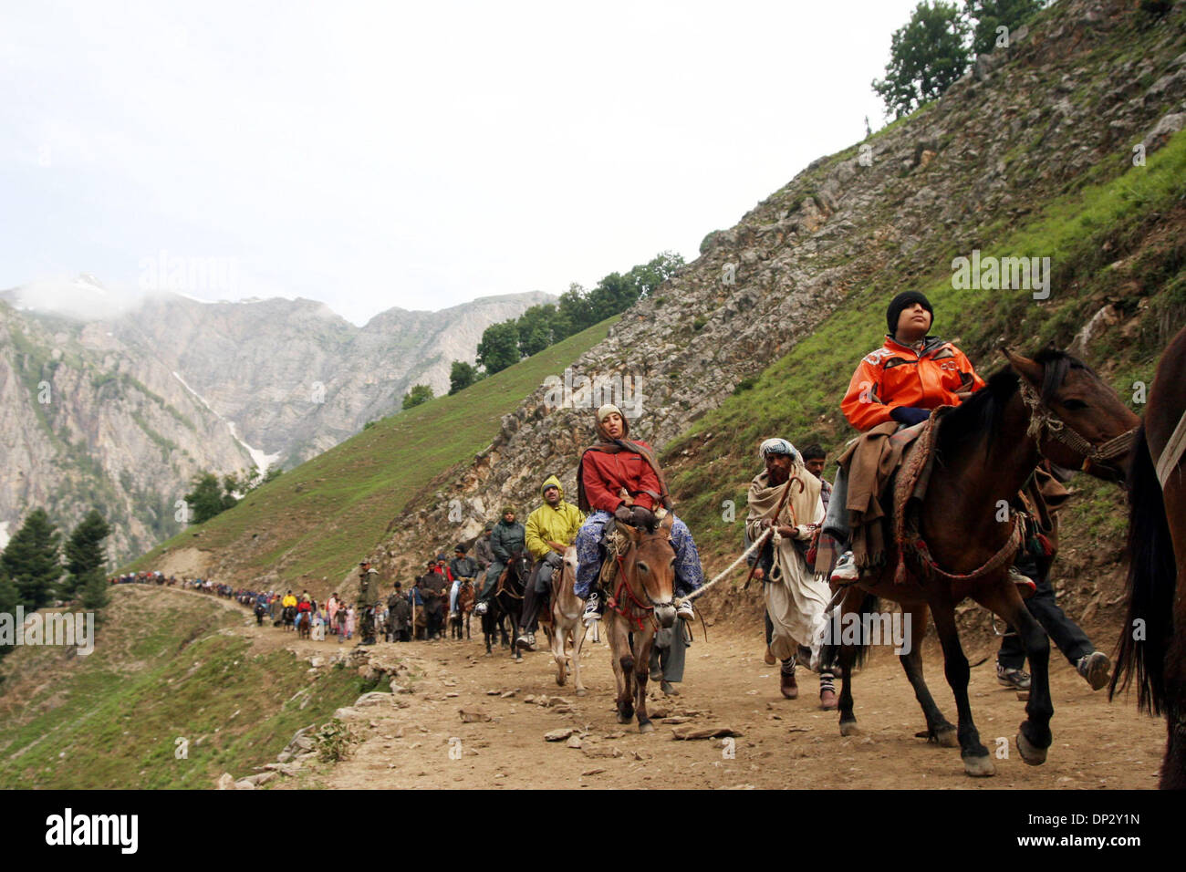 Jun 13, 2006; Kashmir, INDIA; The annual pilgrimage to the cave shrine ...