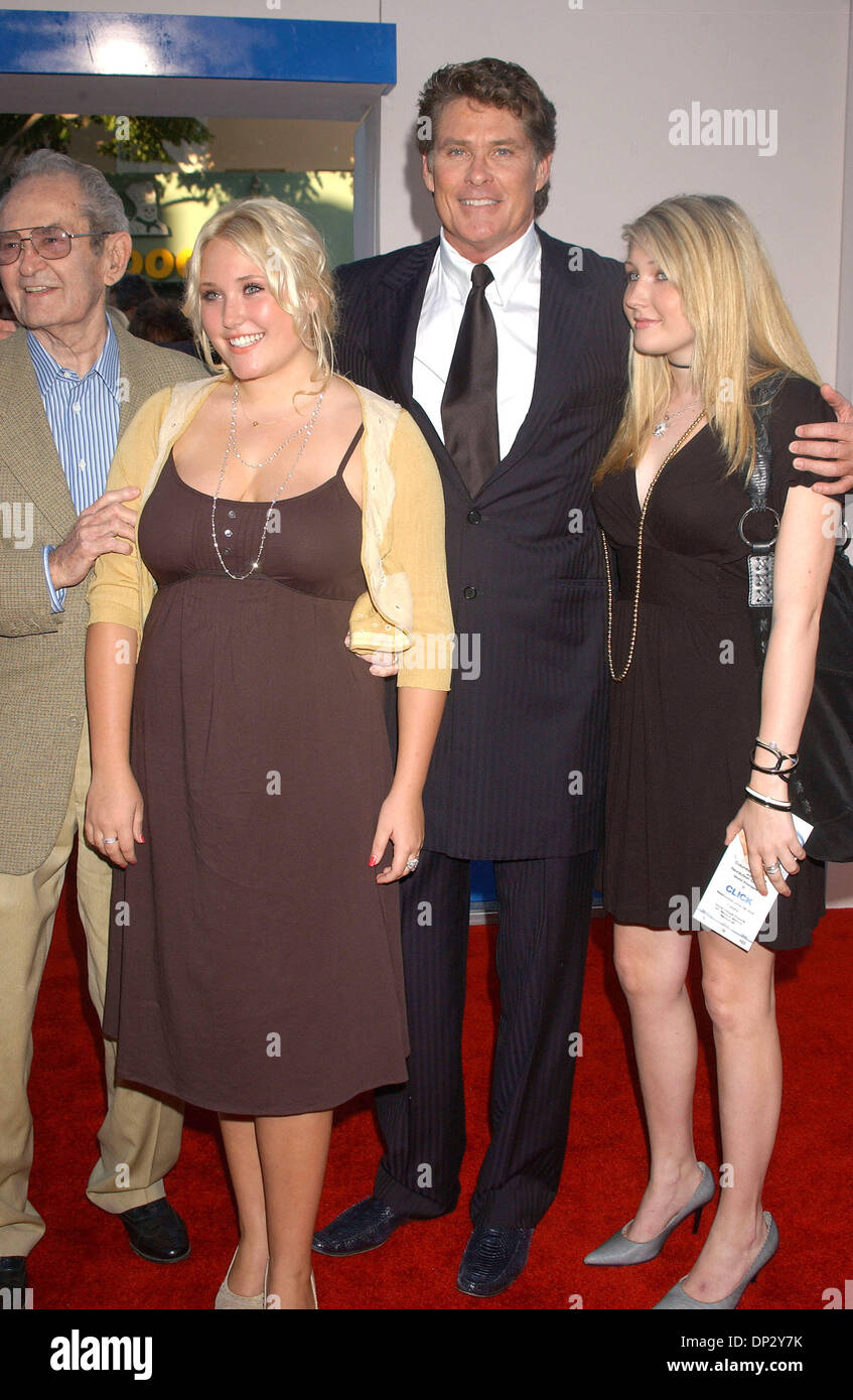 Jun 14, 2006; Los Angeles, CA, USA; Actor DAVID HASSELHOFF with his ...