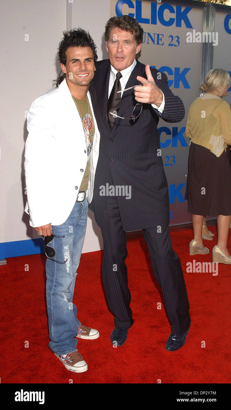 Jun 14, 2006; Los Angeles, CA, USA; Actors DAVID HASSELHOFF and JEREMY ...