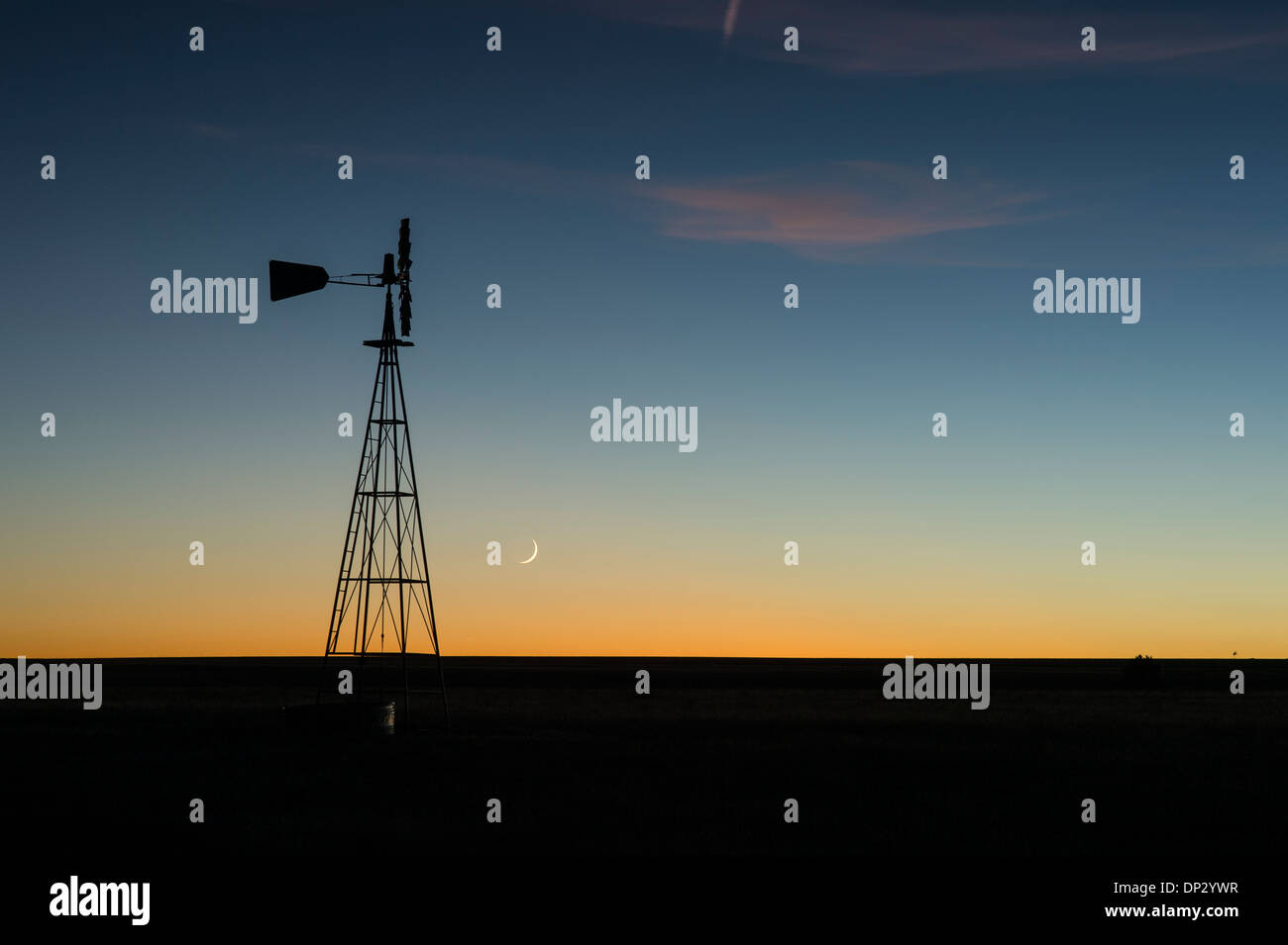 Windmill at sunset Stock Photo - Alamy