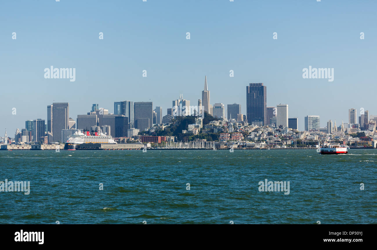 San Francisco skyline is impressive with its 21 tall skyscrapers that ...