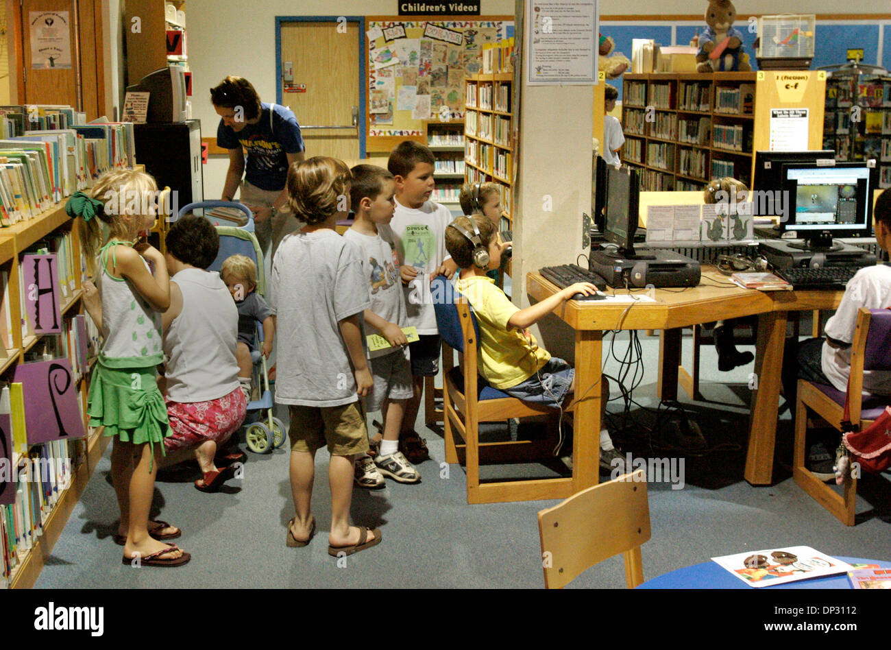 Jun 14, 2006; Escondido, CA, USA; Children waited for use of the ...