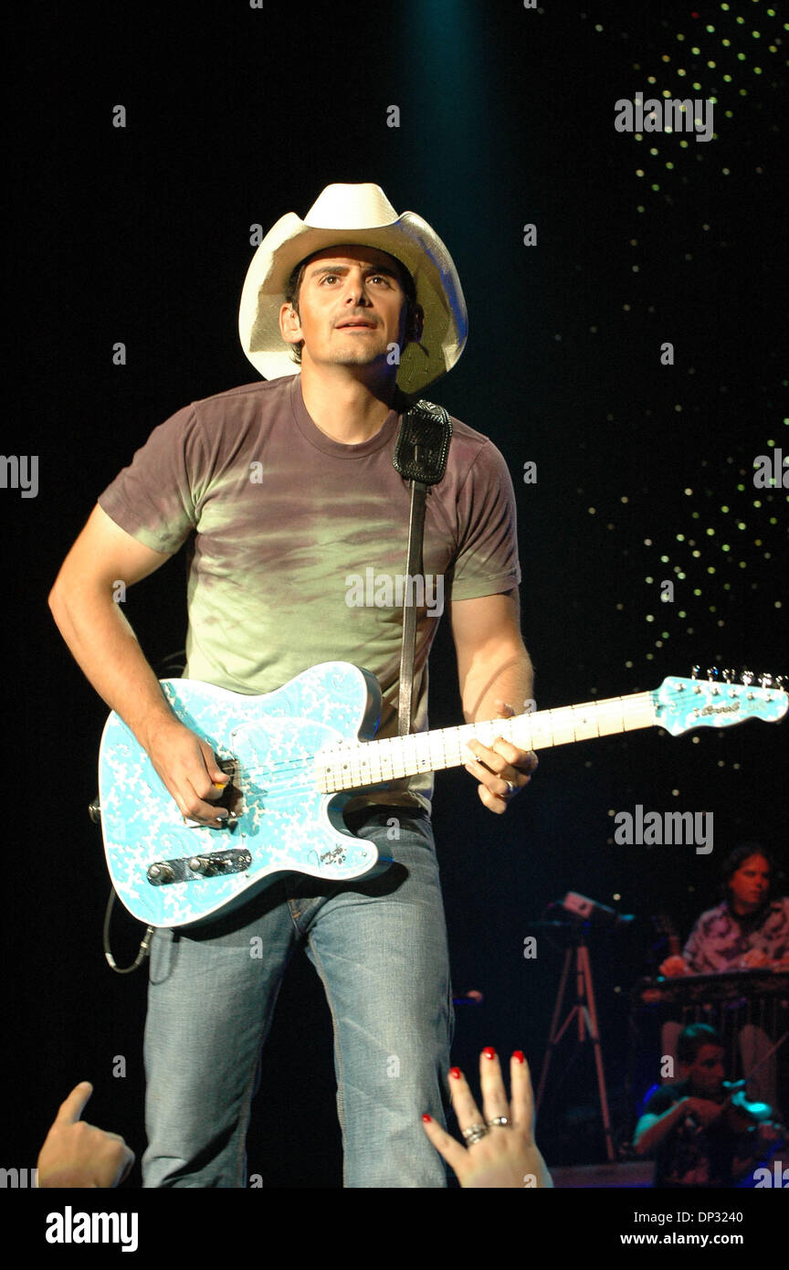 Jun 16, 2006; Raleigh, NC, USA; Country singer/musician BRAD PAISLEY ...
