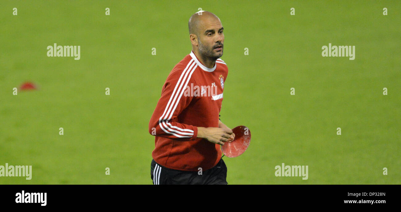Doha, Qatar. 07th Jan, 2014. Coach Pep Guardiola of FC Bayern Munich ...