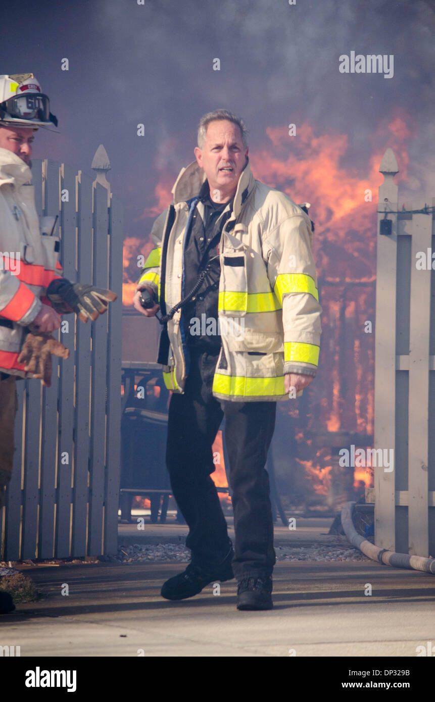 Forked River, New Jersey, USA. 7th January 2014. Asst Chief Nilon at ...