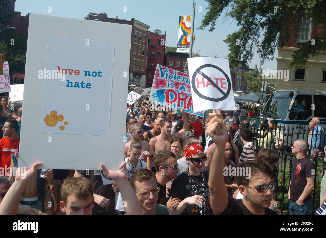 Jun 17, 2006; Manhattan, New York, USA; Hundreds turn out for a rally ...