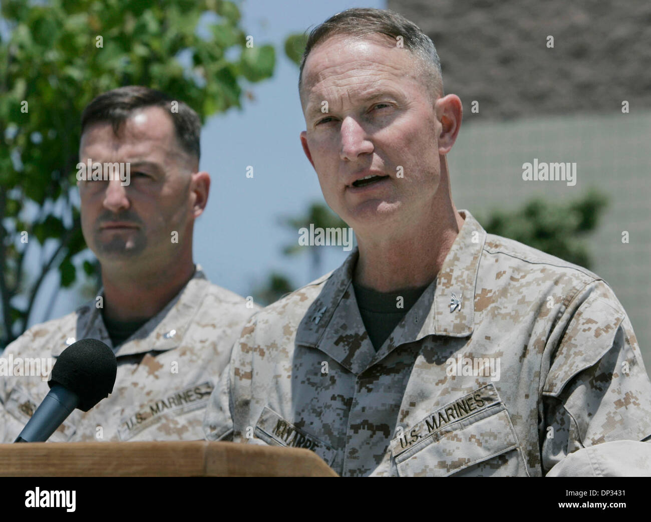 Jun 21, 2006; Camp Pendleton, CA, USA; Colonel STEWART NAVARRE, chief ...
