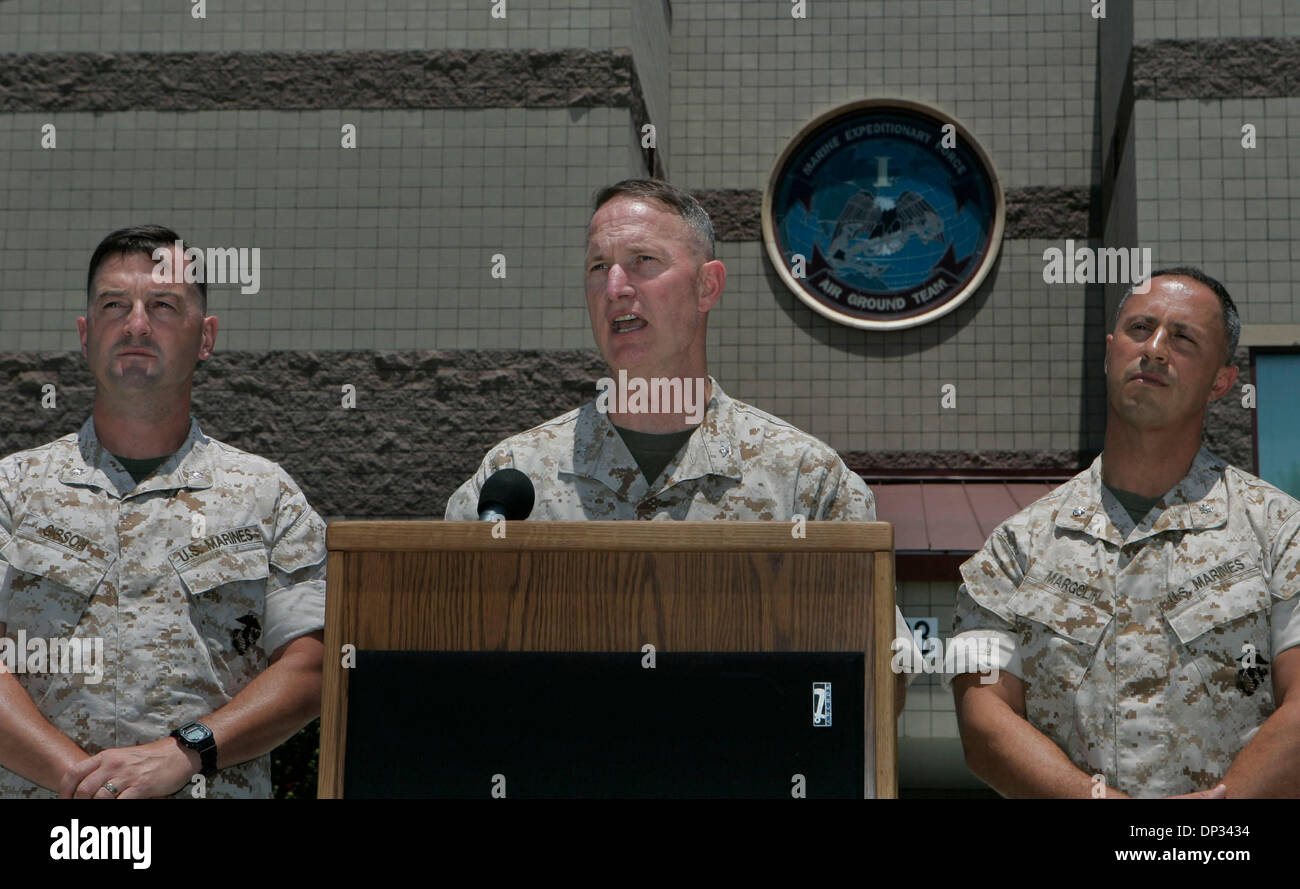Jun 21, 2006; Camp Pendleton, CA, USA; Colonel STEWART NAVARRE, chief ...