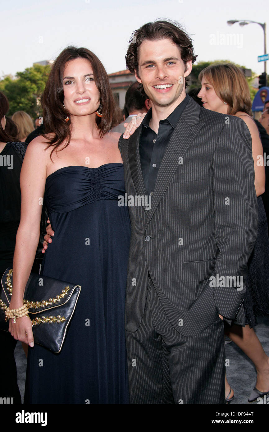Jun 21, 2006; Westwood, California, USA; Actor JAMES MARSDEN & Wife ...