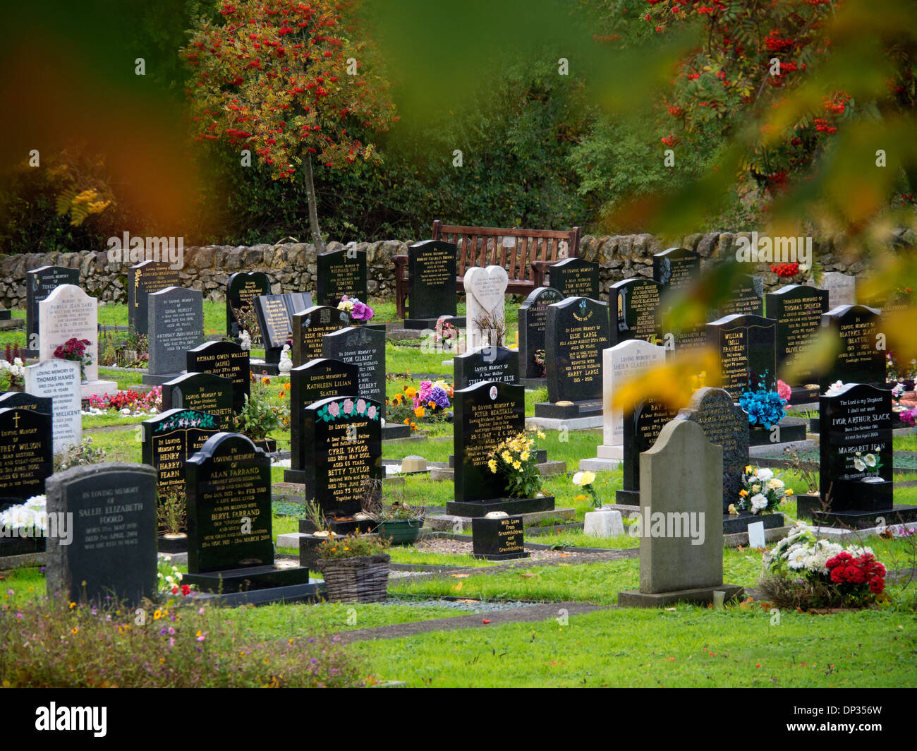 Graveyard near matlock, Derbyshire Stock Photo - Alamy