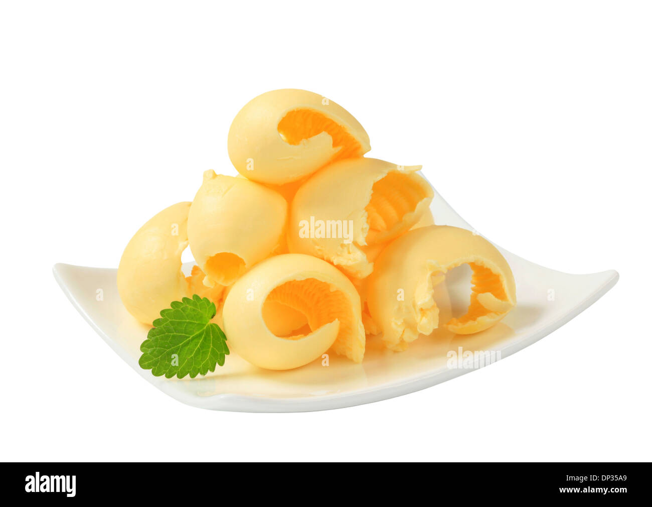 Curled butter Cut Out Stock Images & Pictures - Alamy