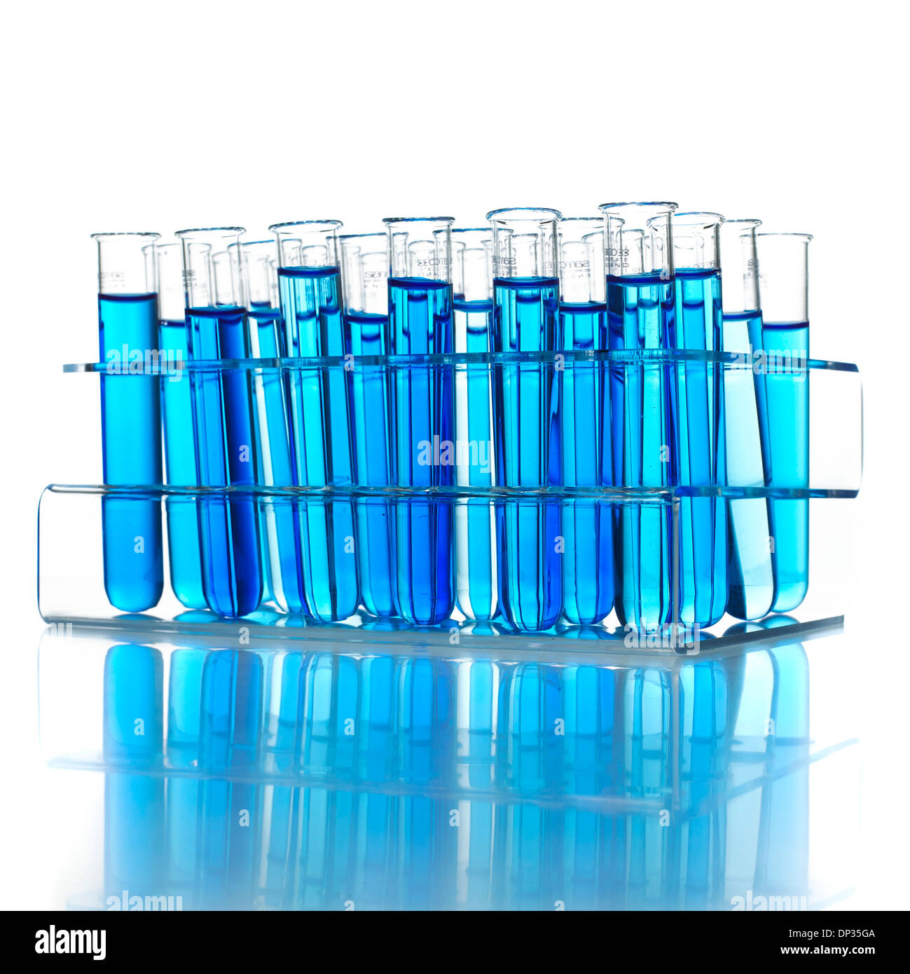Test tube rack blue liquid hi-res stock photography and images - Alamy
