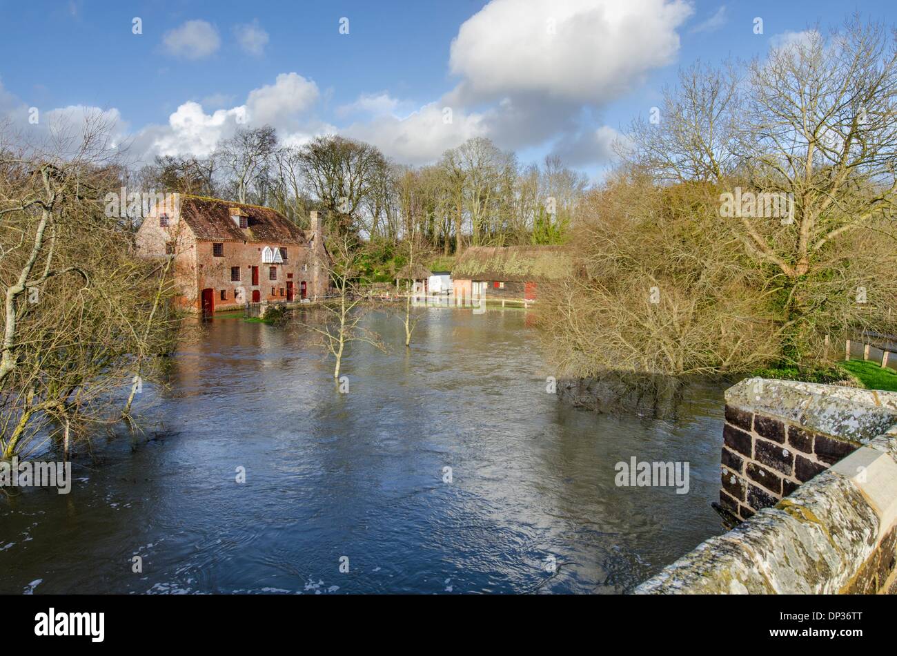 White Mill, Sturminster Marshall, Wimborne, Dorset, flooding on the 7th ...