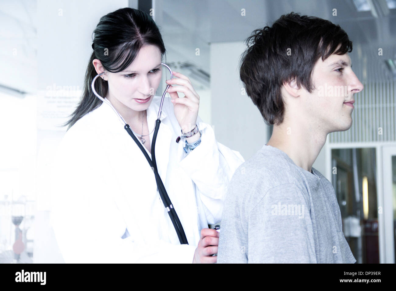 Stethoscope examination chest hi-res stock photography and images - Alamy