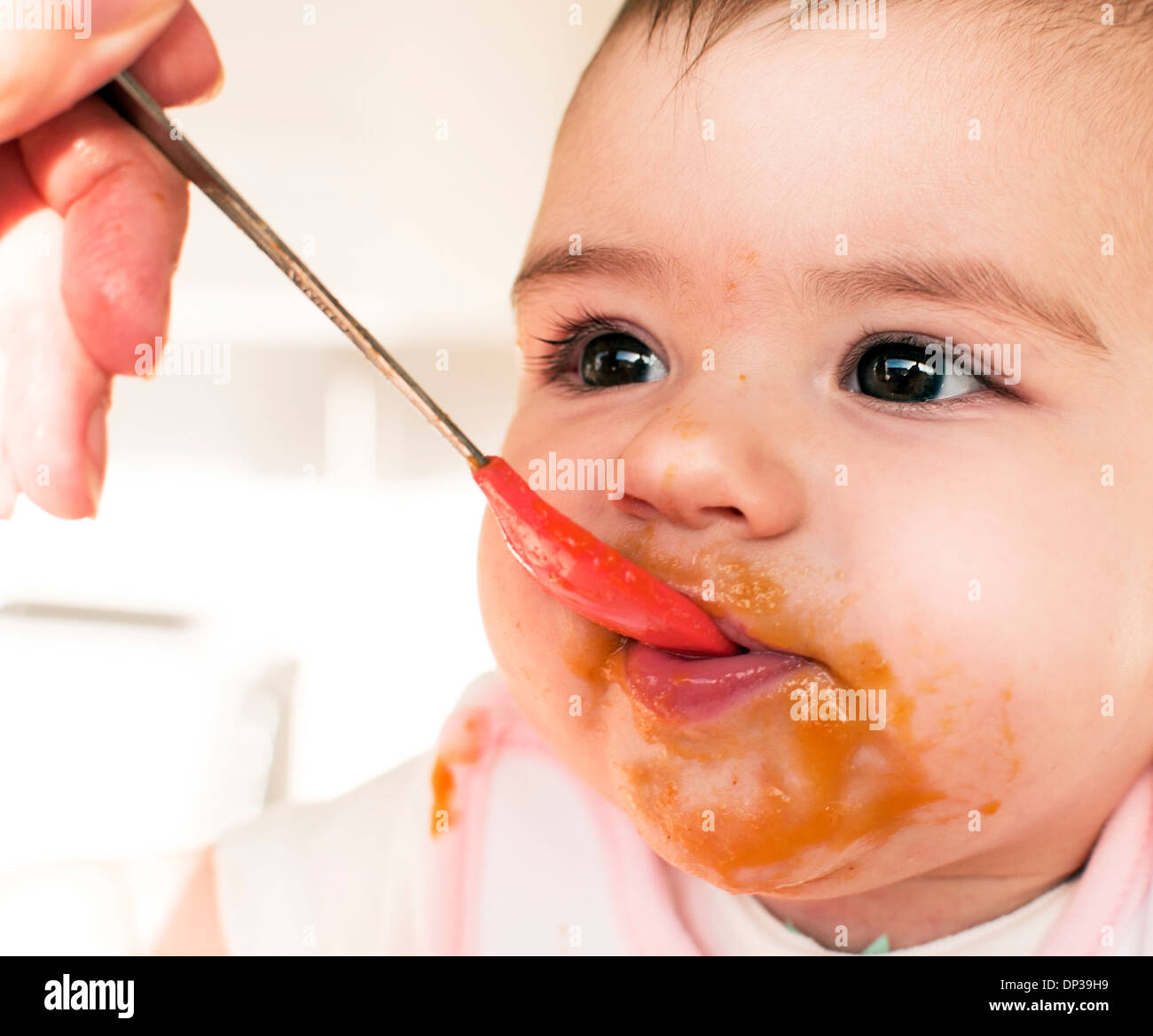 Baby messy face hi-res stock photography and images - Alamy
