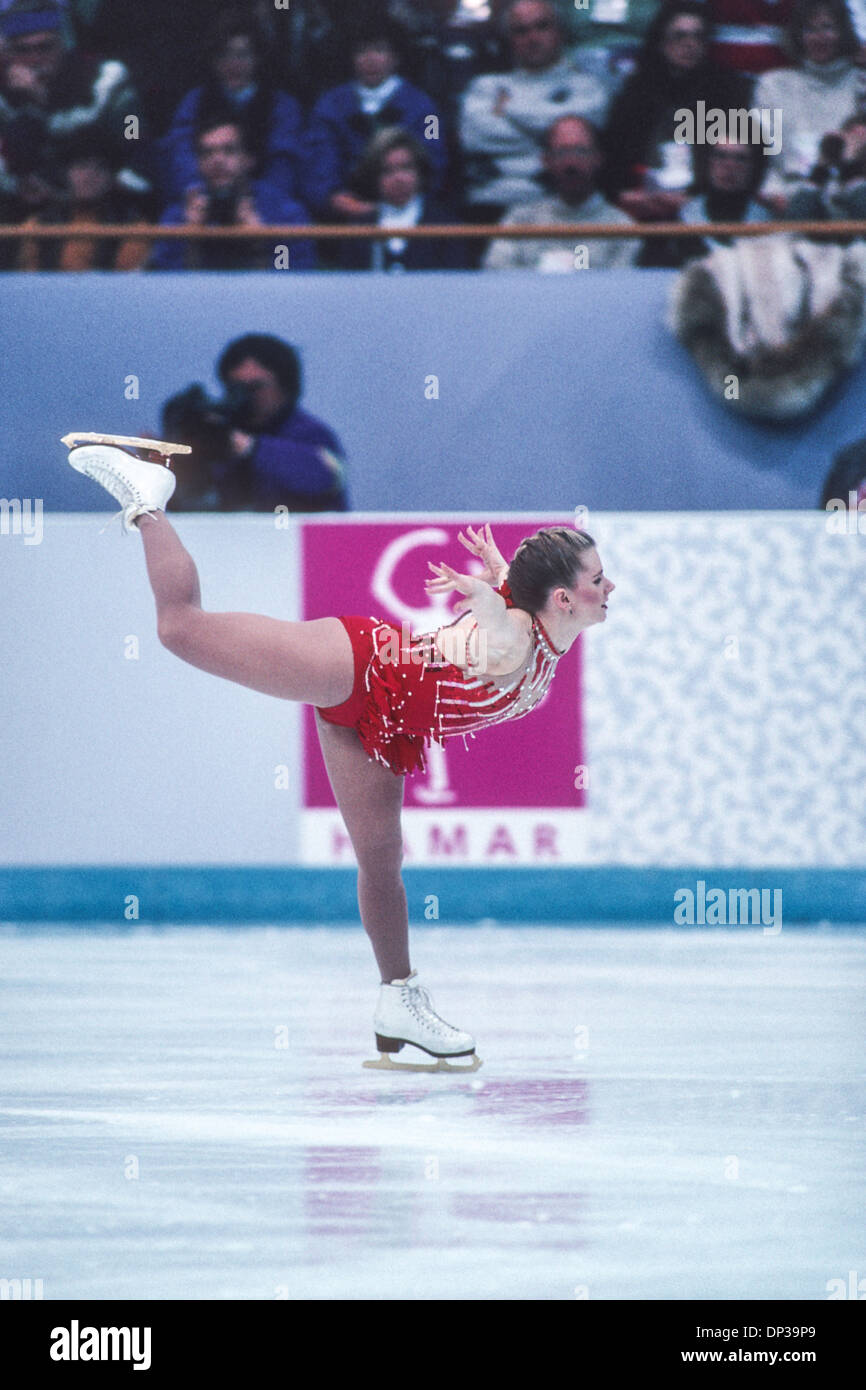 Tonya Harding (USA) competing at the 1994 Olympic Winter Games Stock ...