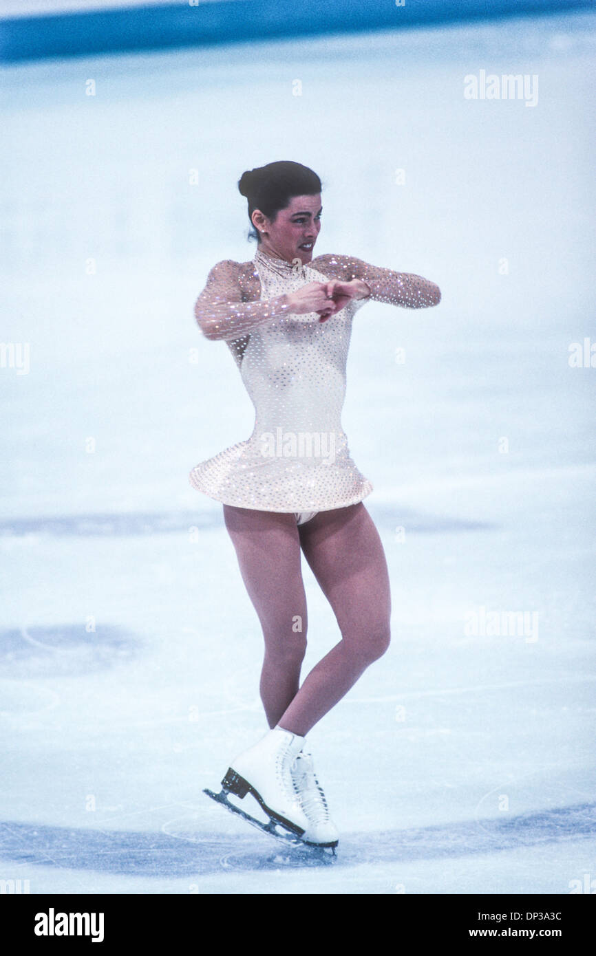 Nancy Kerrigan (USA) silver medalist competing at the 1994 Olympic ...