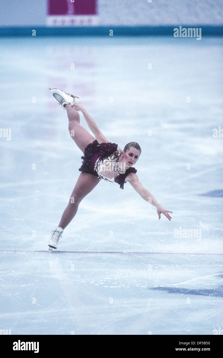 Tonya Harding (USA) competing at the 1994 Olympic Winter Games Stock ...