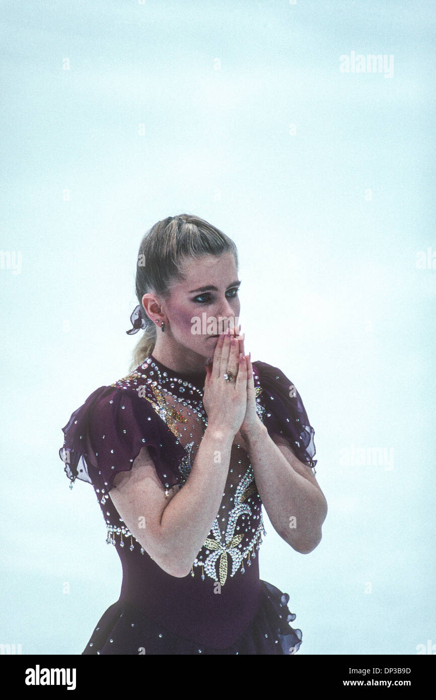 Tonya Harding (USA) competing at the 1994 Olympic Winter Games Stock ...