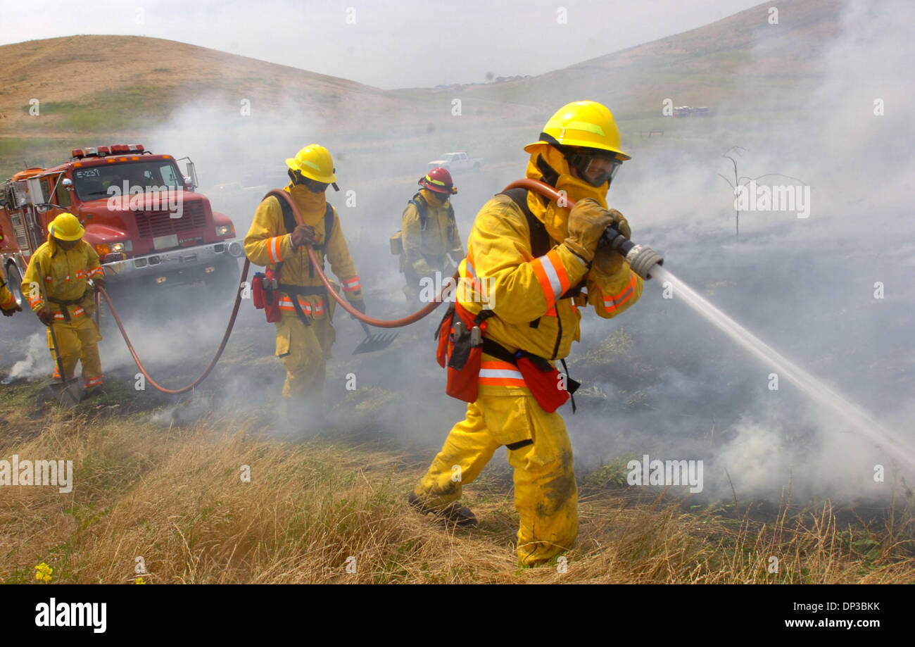 Jun 27, 2006; Dublin, CA, USA; A group of Alameda County Firefighters ...