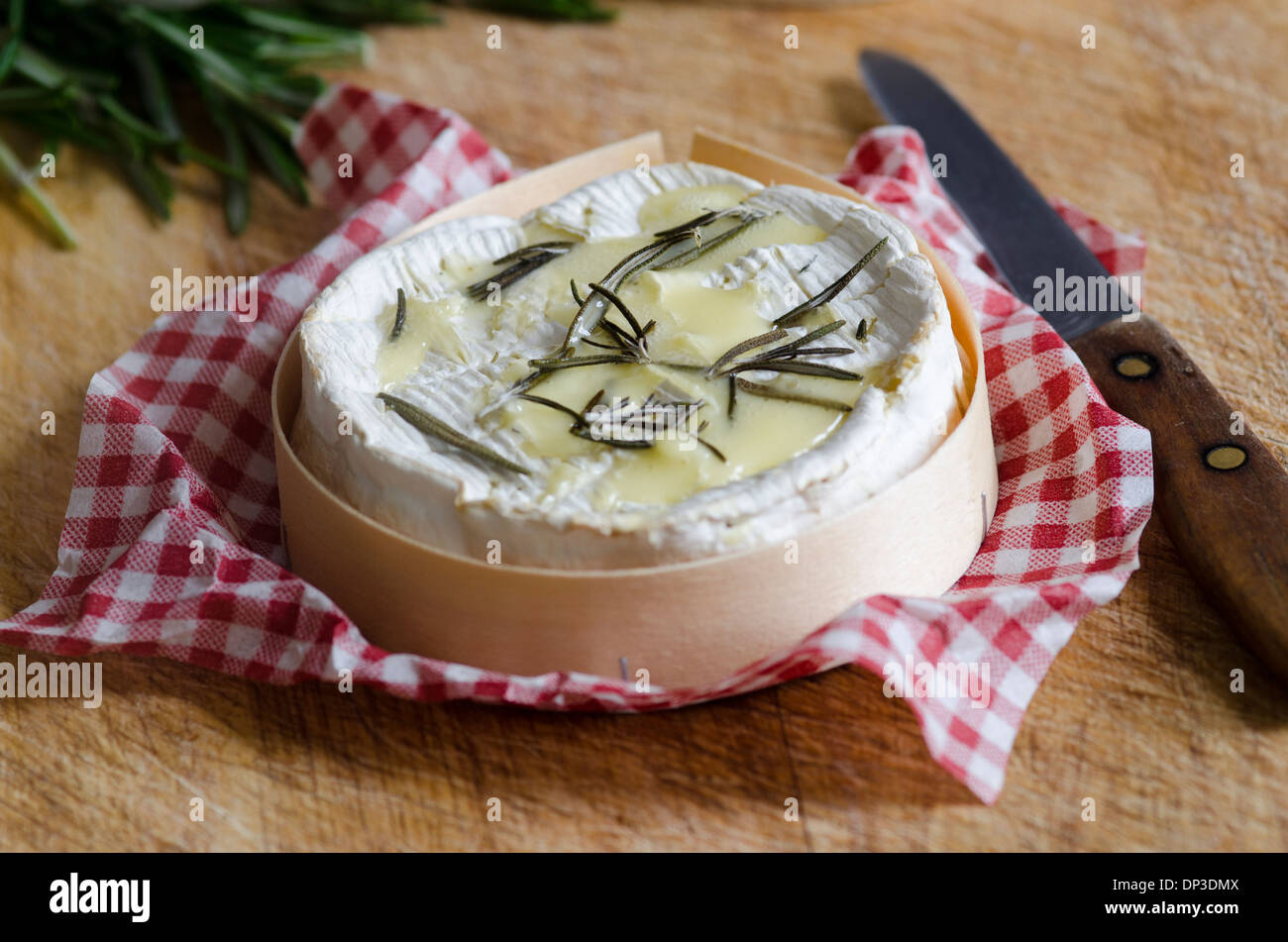Camembert cheese rosemary herbs hi-res stock photography and images - Alamy