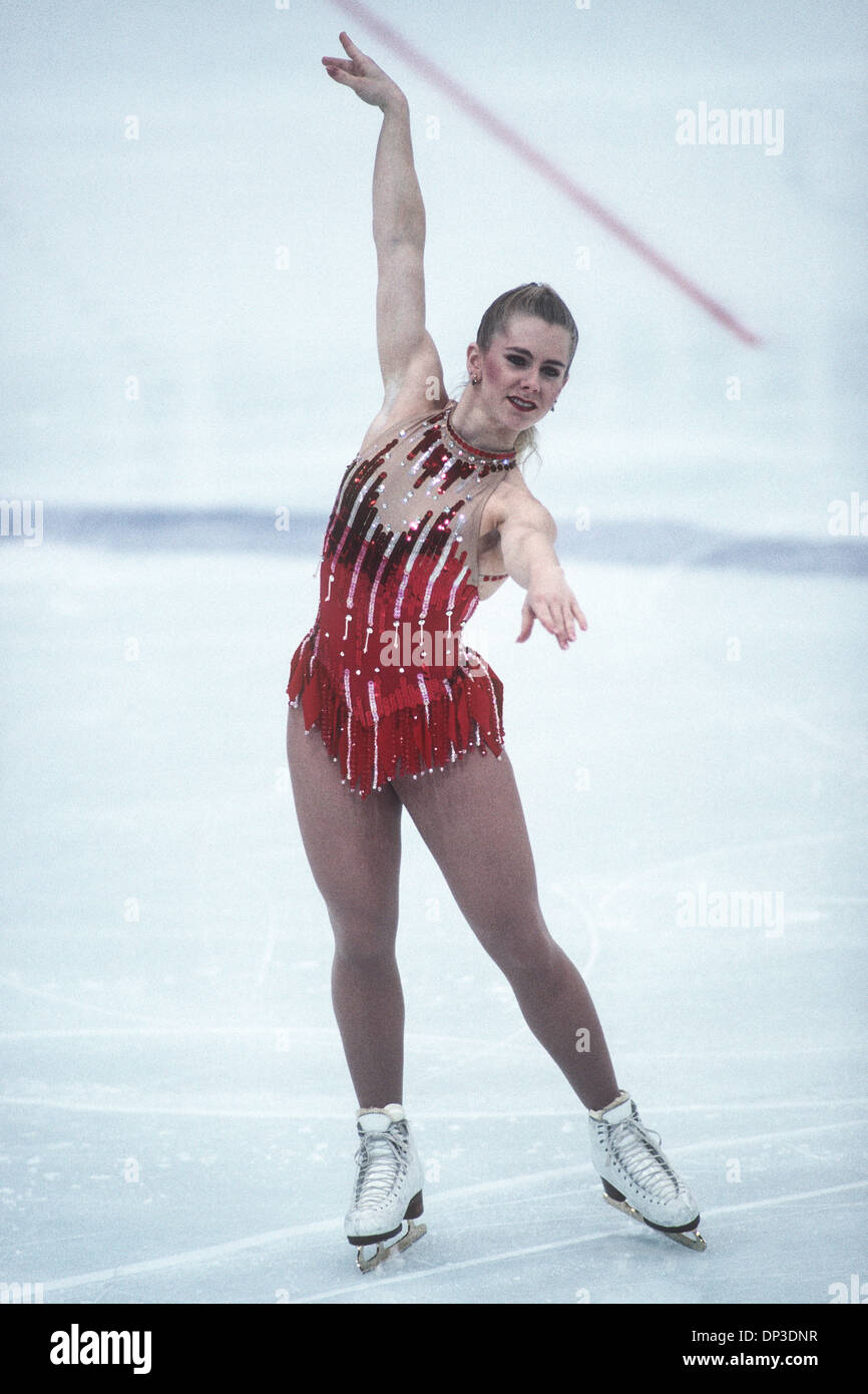 Tonya Harding (USA) competing at the 1994 Olympic Winter Games Stock ...