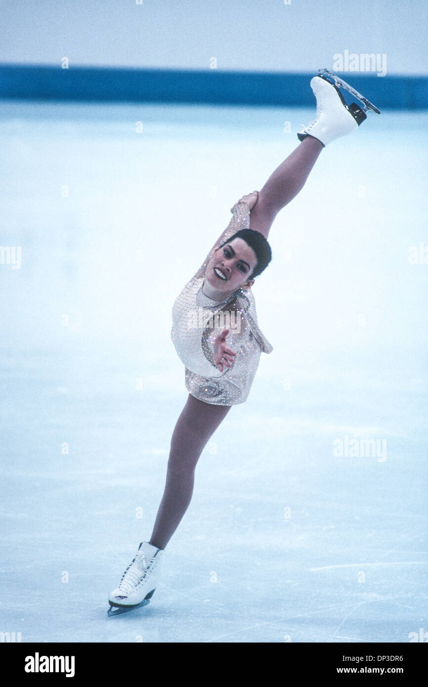 Nancy Kerrigan (USA) silver medalist competing at the 1994 Olympic ...