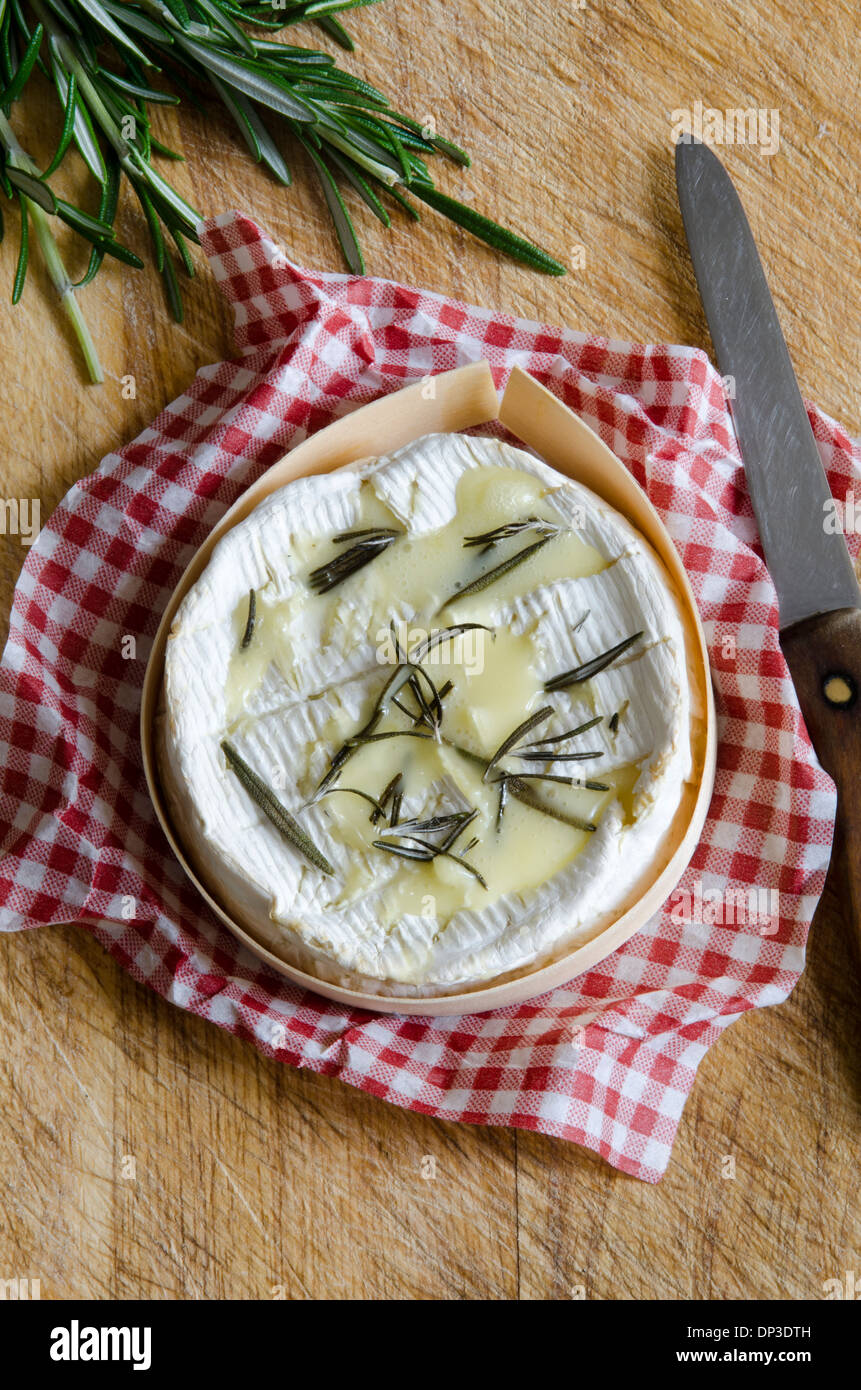 Camembert cheese rosemary herbs hi-res stock photography and images - Alamy