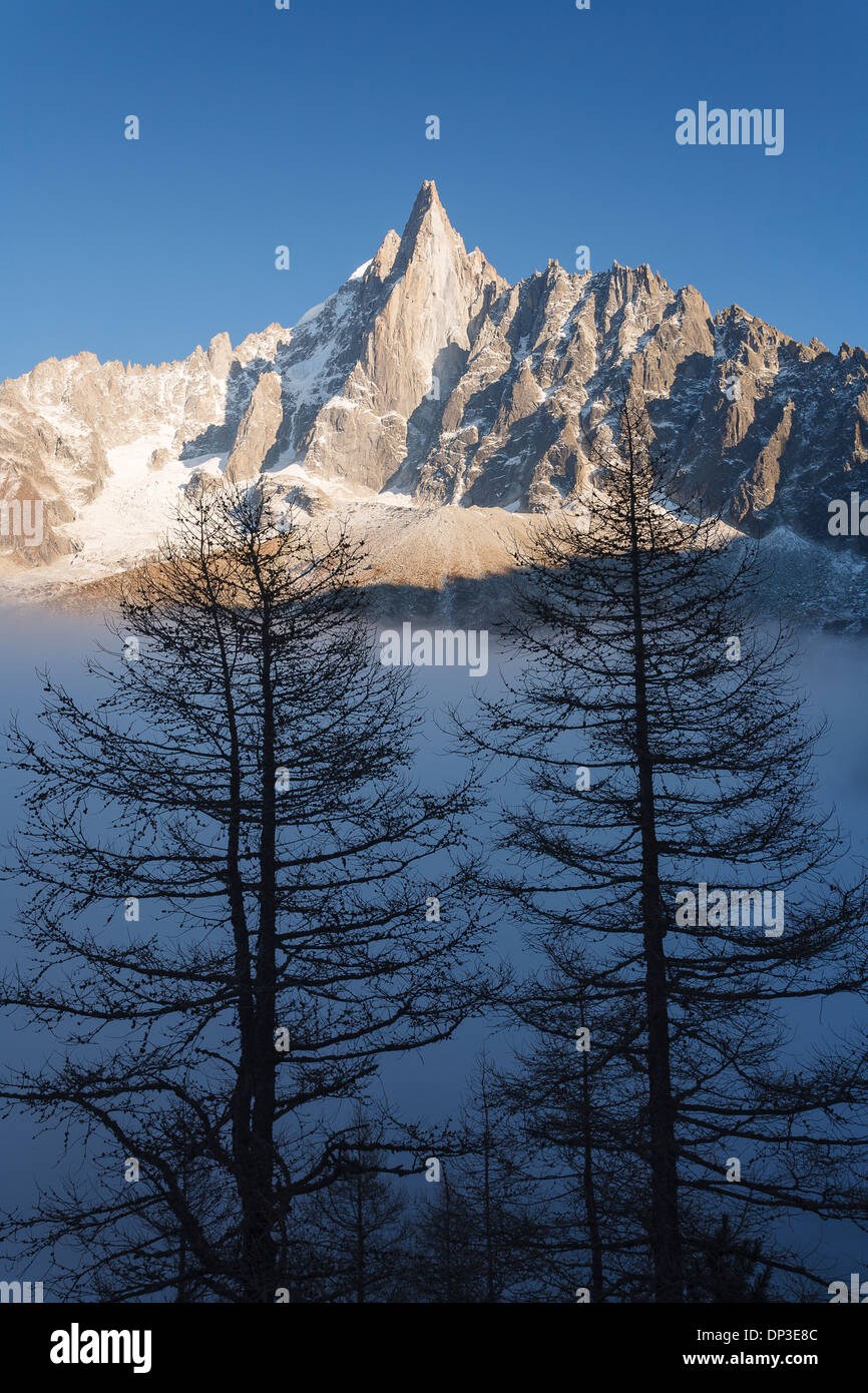 Le Dru and fog, French Alps, Savoie, France, Europe Stock Photo - Alamy