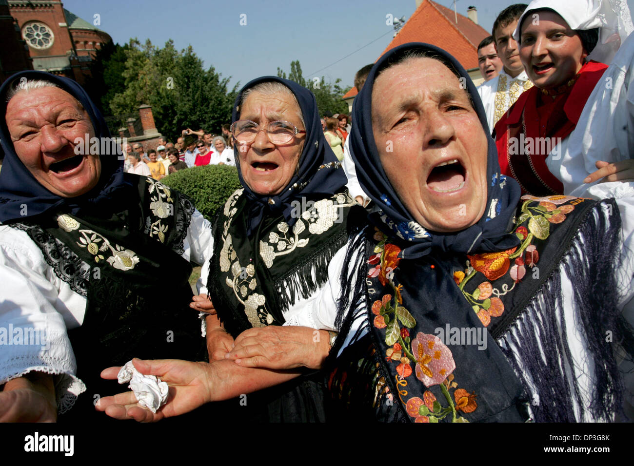 Jul 09, 2006; Dakovo, CROATIA; Elderly Croatian women participate in ...
