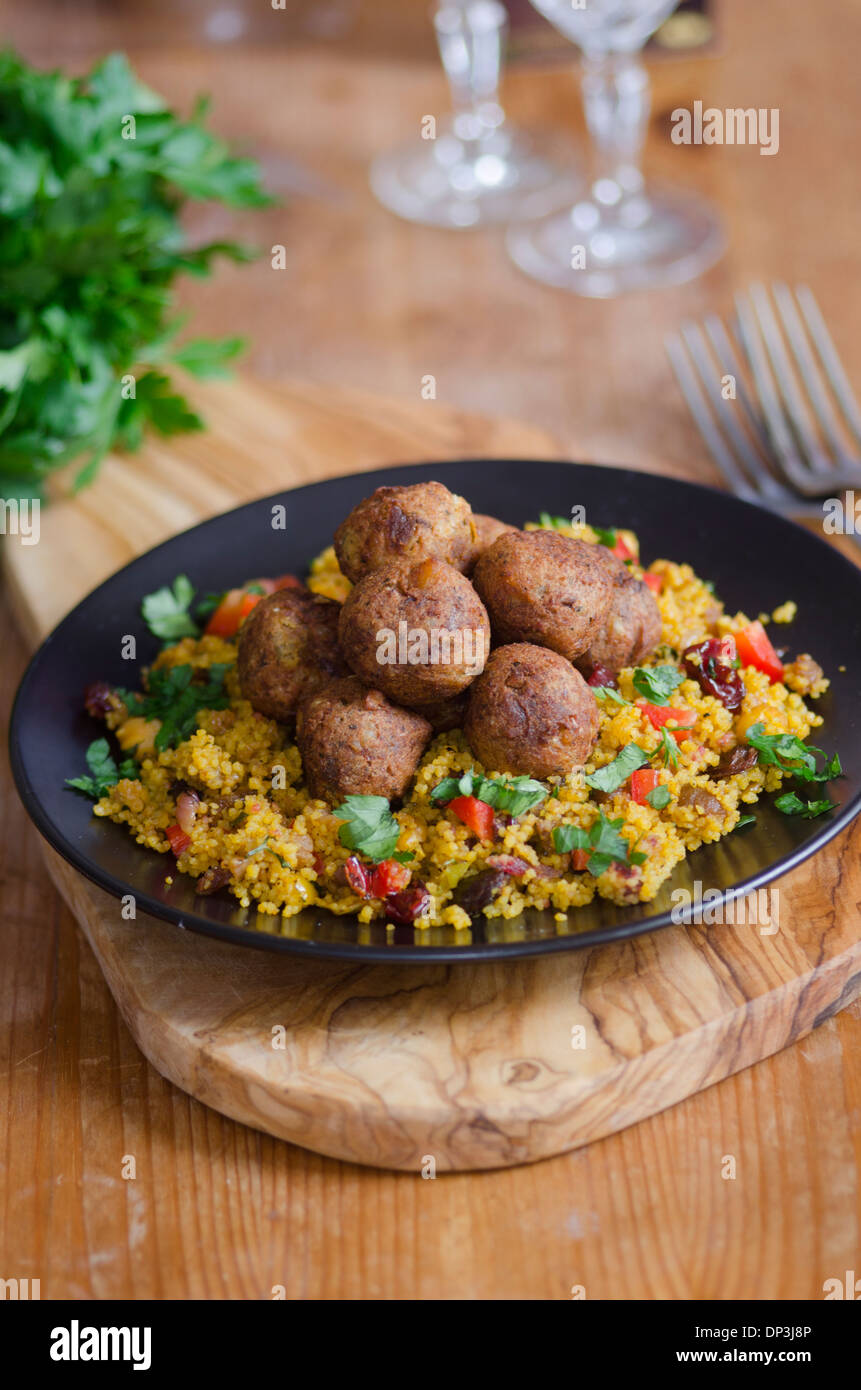 Falafel with couscous Stock Photo - Alamy