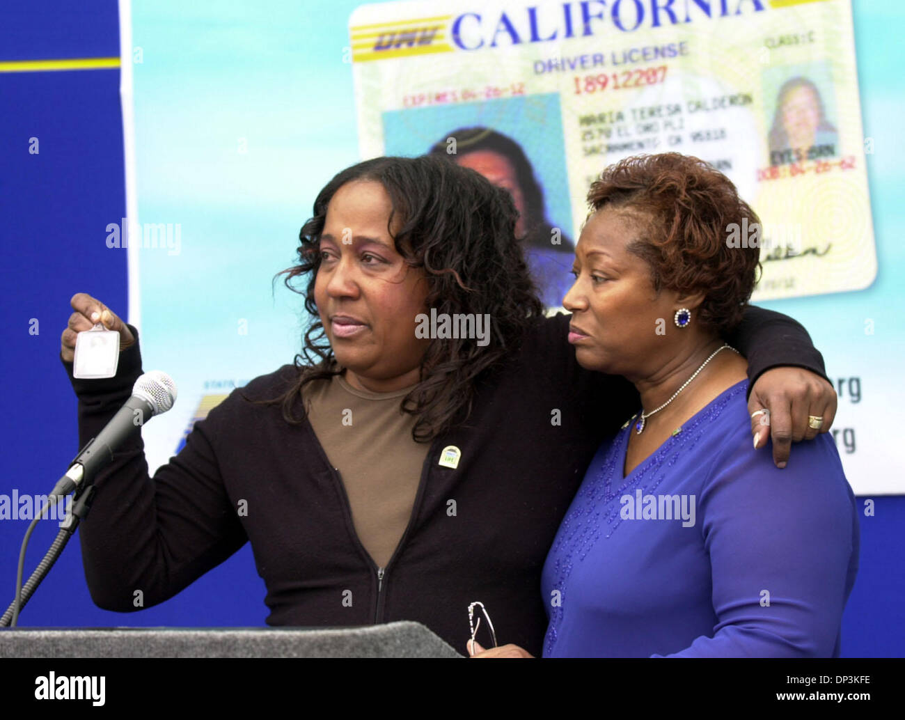 Jul 11, 2006; Oakland, CA, USA; As she receives support from Mary ...