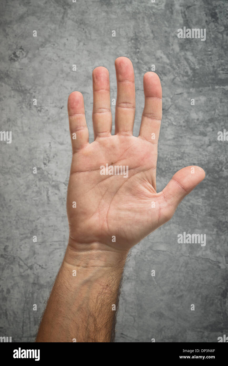 Male open hand palm hi-res stock photography and images - Alamy