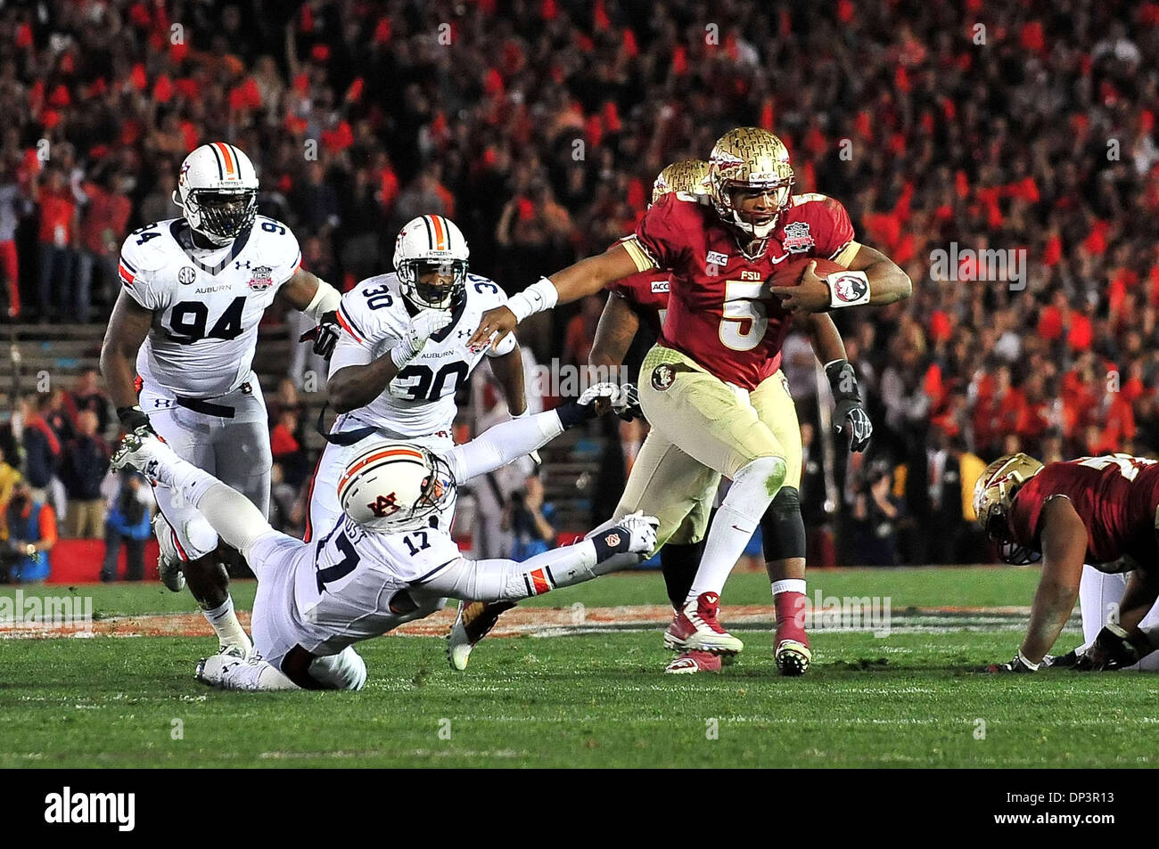 Pasadena, CA, . 6th Jan, 2014. Florida State Seminoles quarterback ...