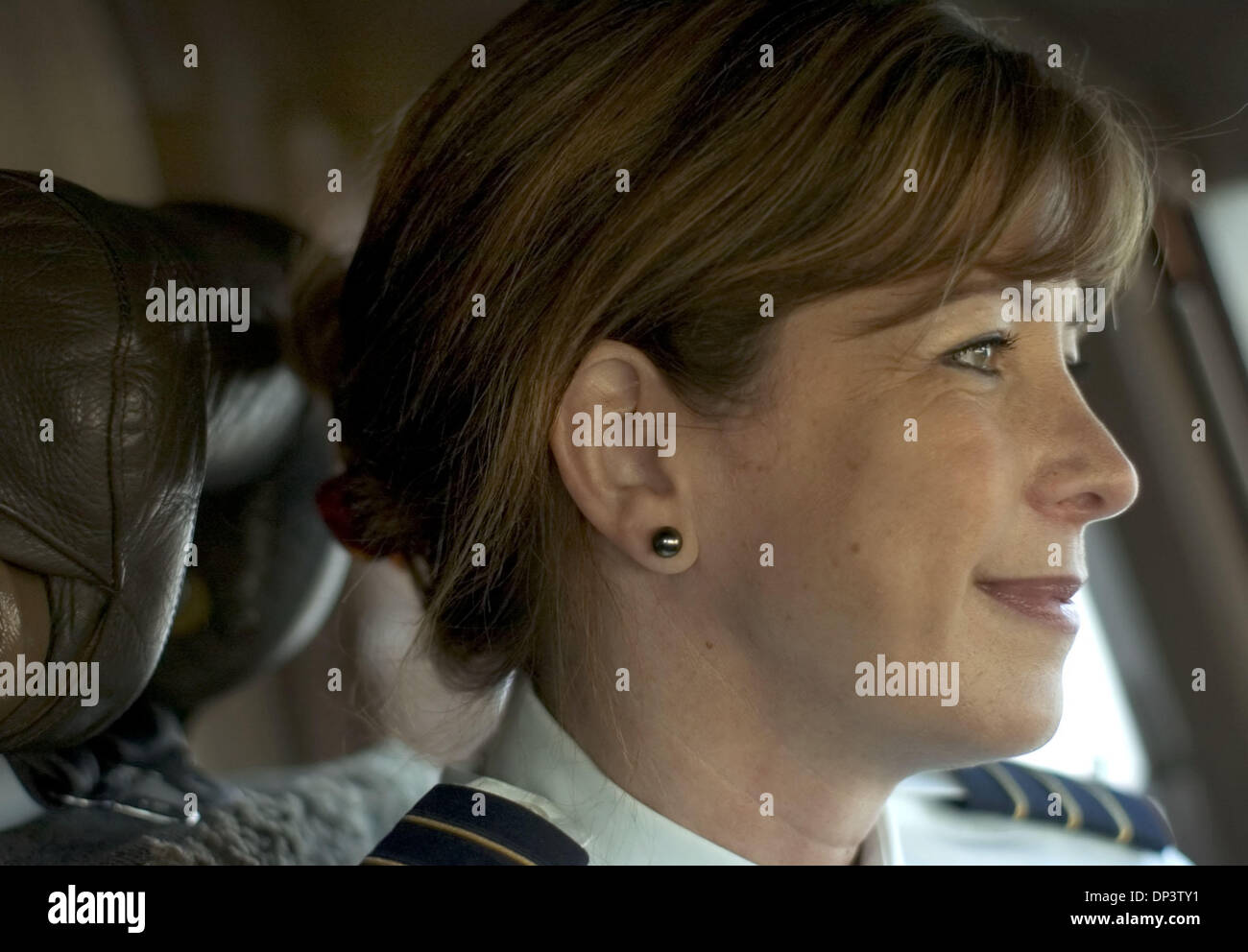 Jul 17, 2006; San Francisco, CA, USA; Susan Grant, in the cockpit of a ...