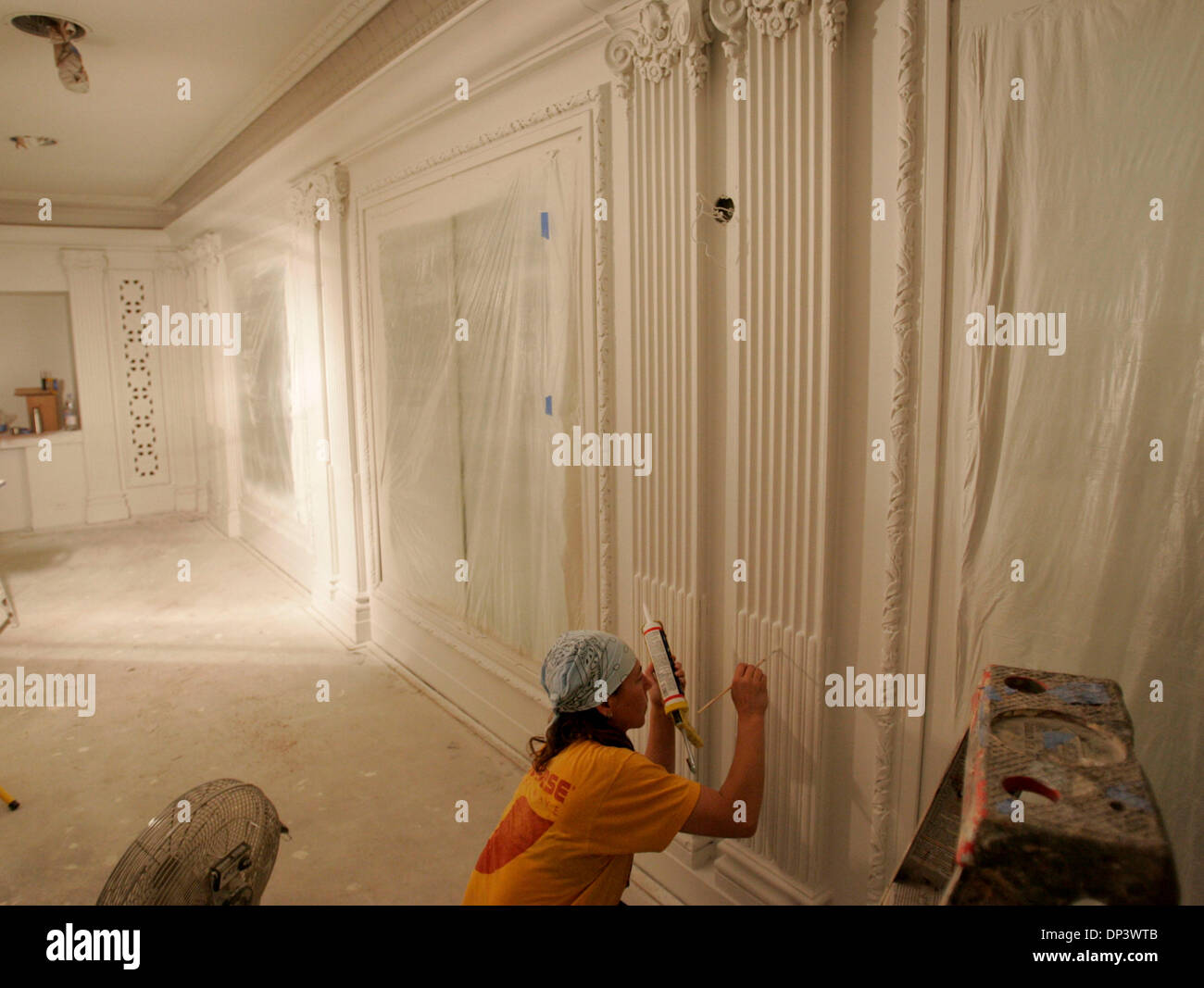 Jul 18, 2006; San Diego, CA, USA; EDEE ARMAND does prep work in the ...