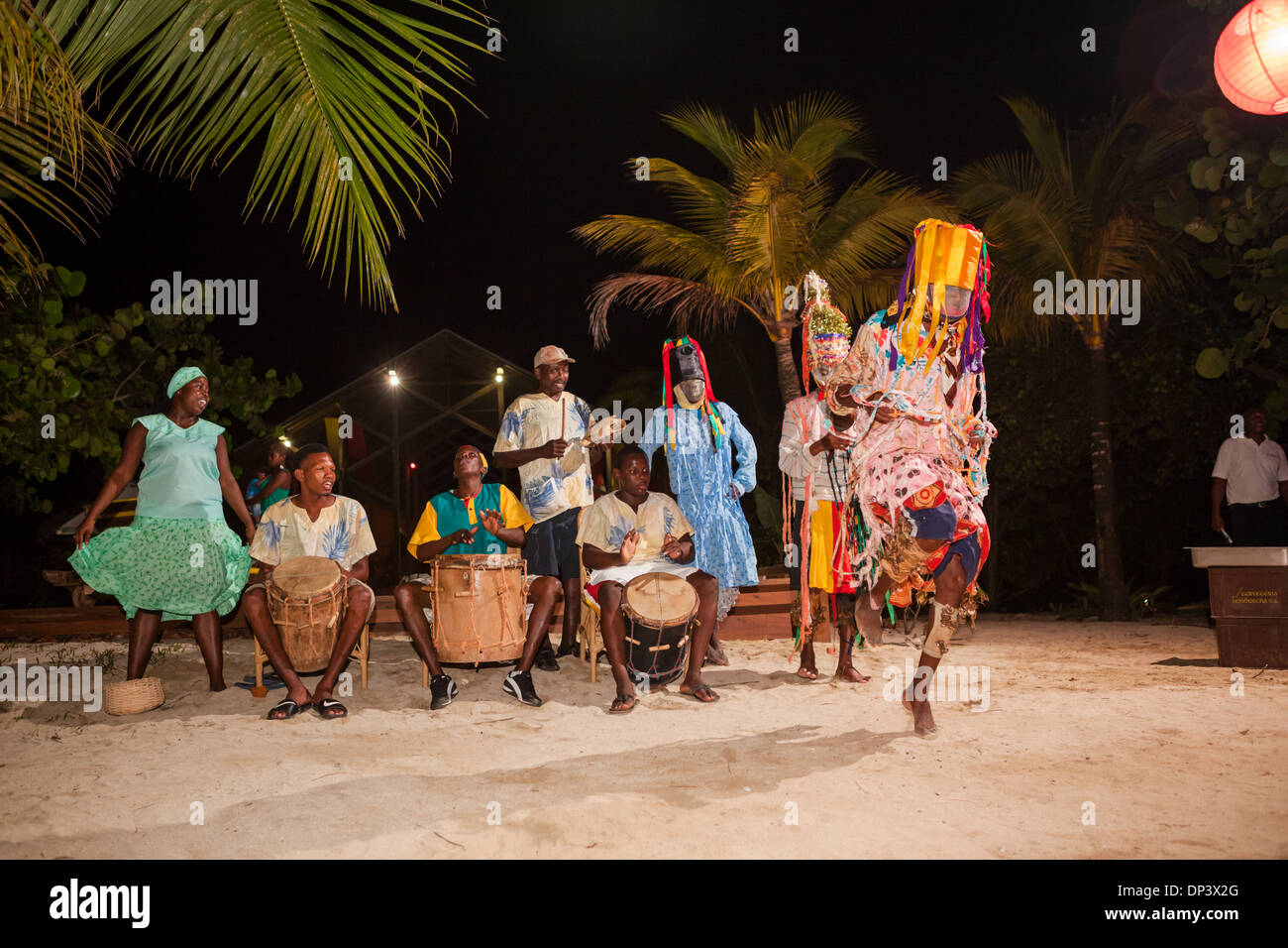 Garifuna perform traditional dance. Garifuna music and dance are an ...