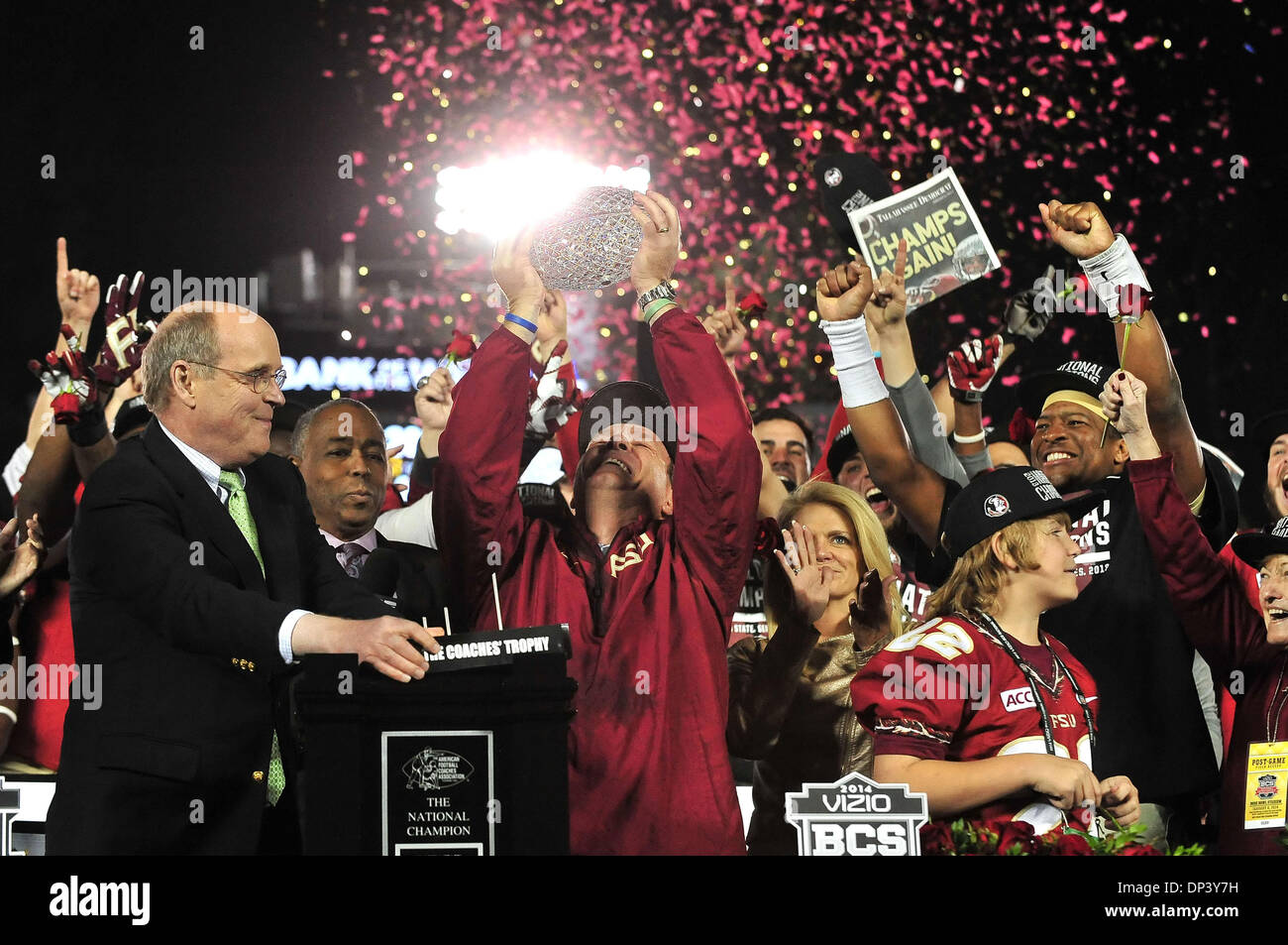 Pasadena, CA, . 6th Jan, 2014. Florida State Seminoles head coach Jimbo ...
