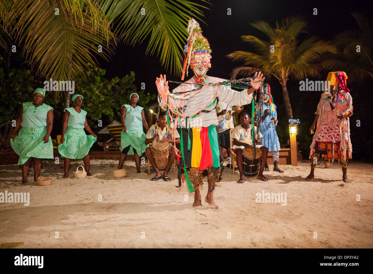 Garifuna perform traditional dance. Garifuna music and dance are an ...