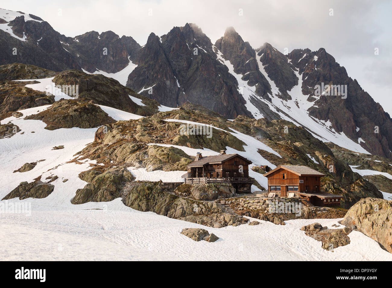Refuge Lac Blanc, French Alps, Savoie, France, Europe Stock Photo - Alamy