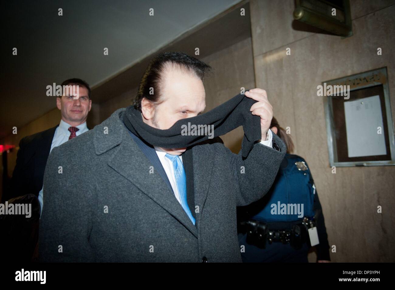 Manhattan, New York, USA. 7th Jan, 2014. JOHN MINERVA, 61, leaves court ...