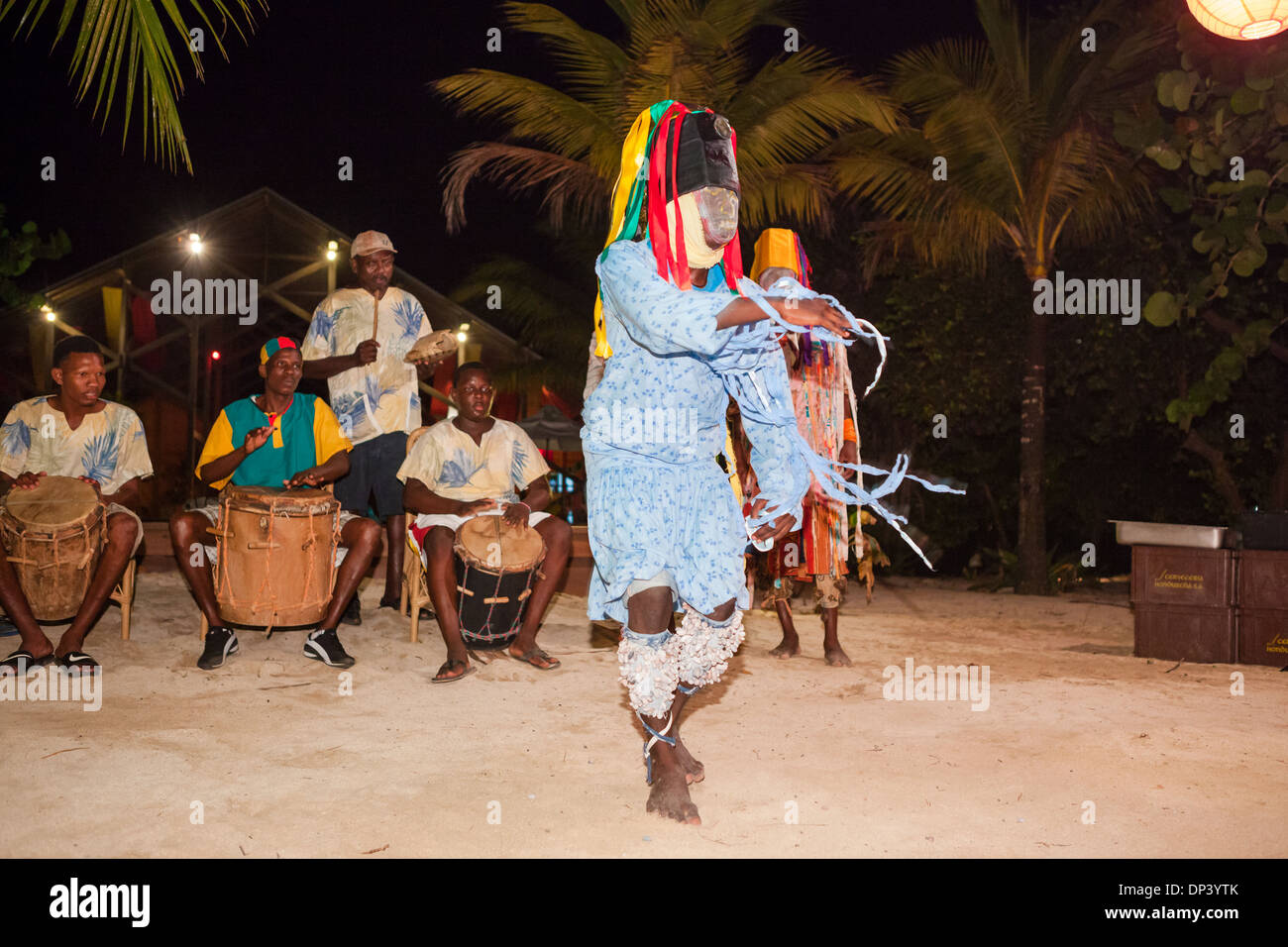 Garifuna perform traditional dance. Garifuna music and dance are an ...