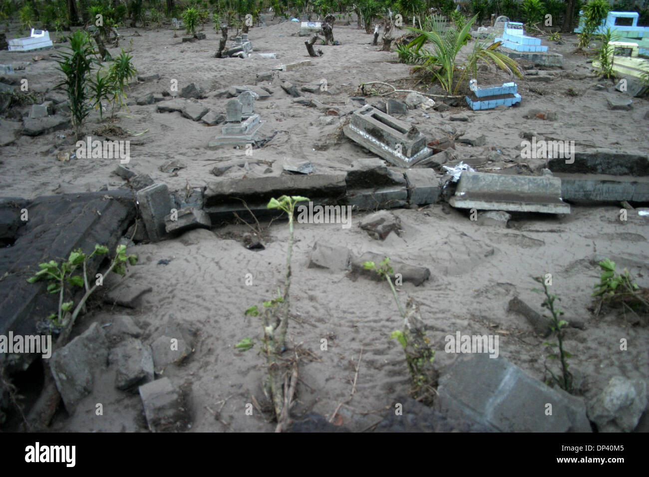 Jul 20, 2006; Ciamis, West Java, INDONESIA; Coffins lay helter skelter ...