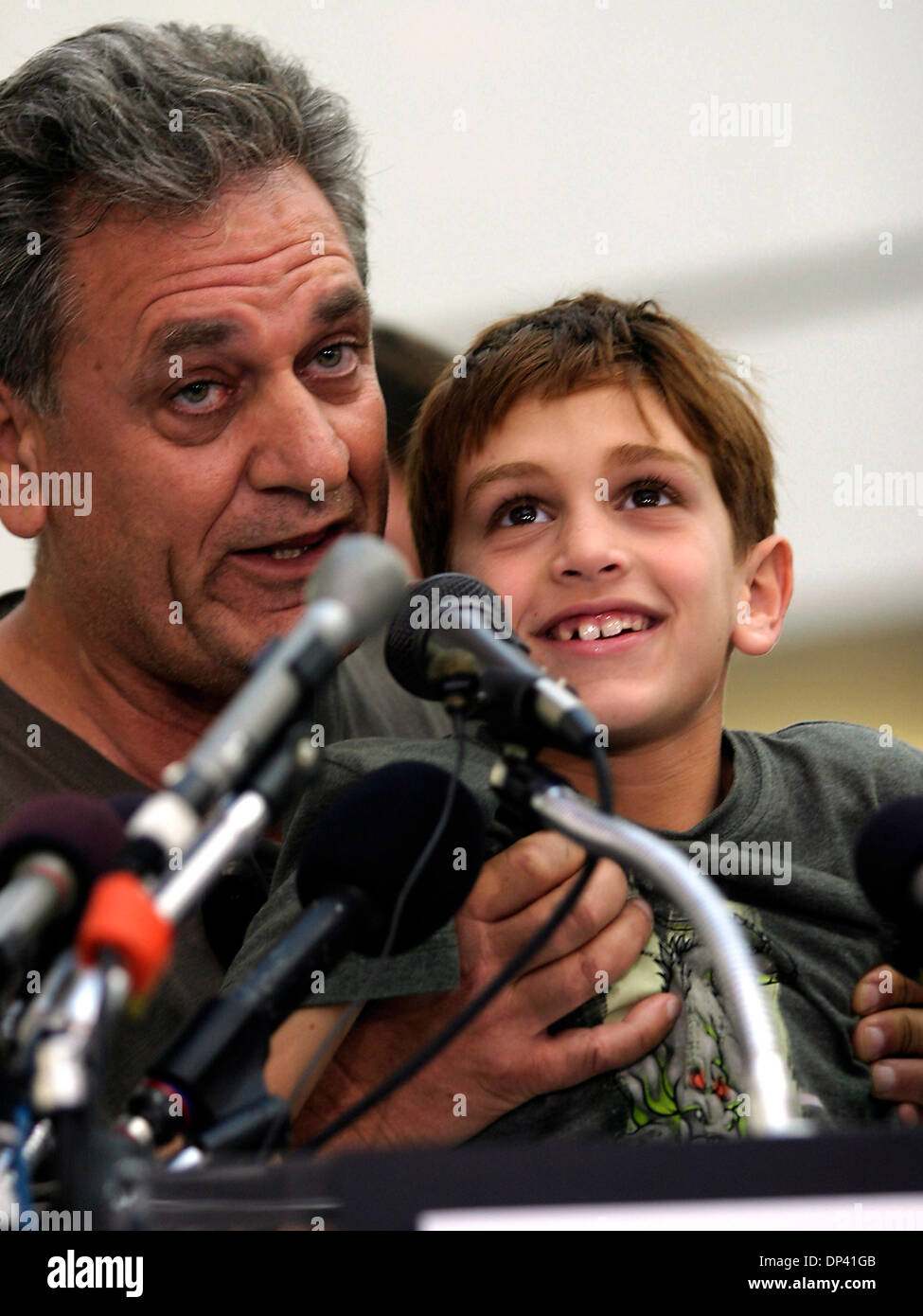 Jul 20, 2006; Baltimore, Maryland, USA; TOM CHARARA and his son ALI ...