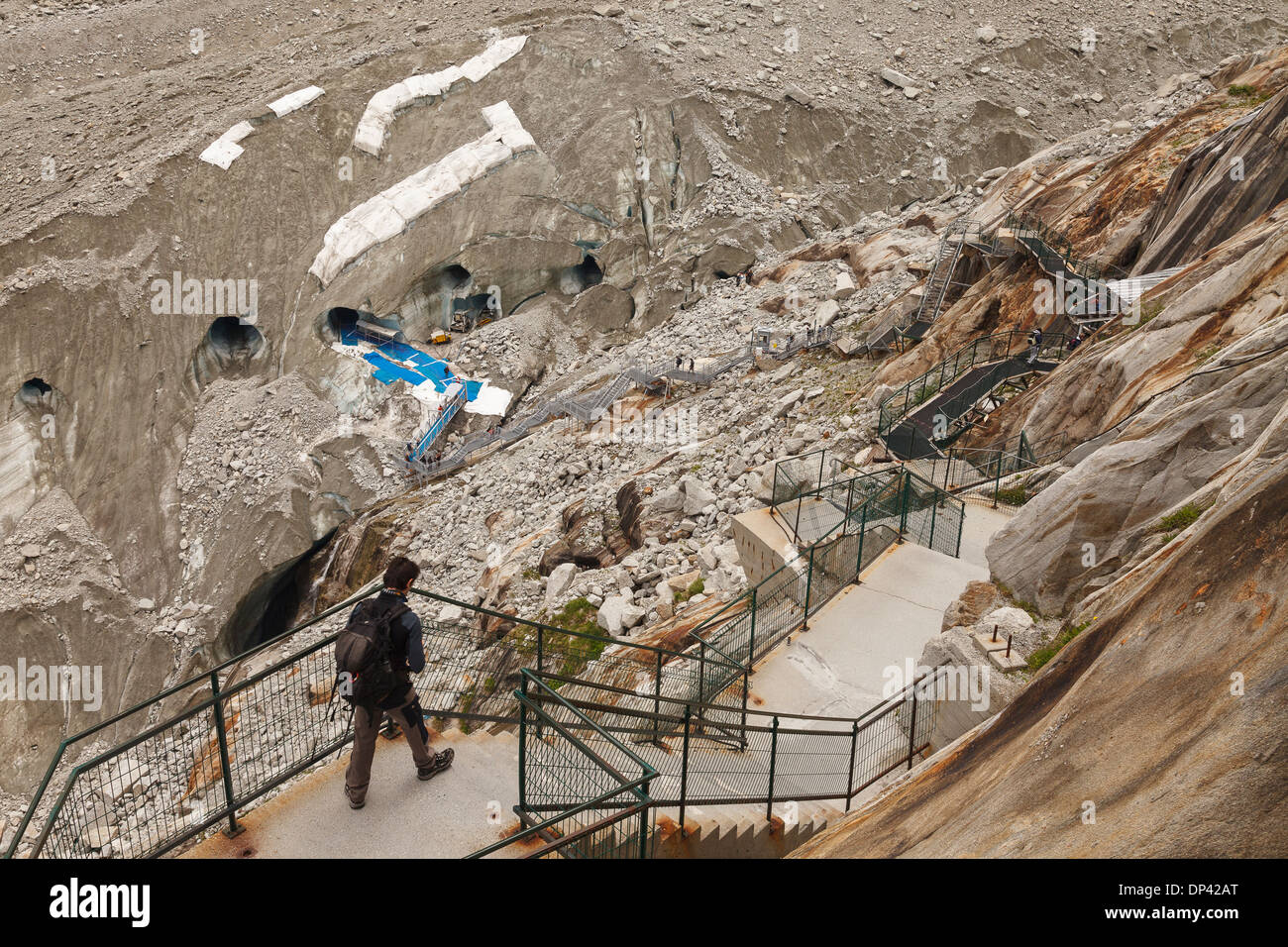 Little rack railway Montenvers- Mer de glace, Chamonix, French Alps ...